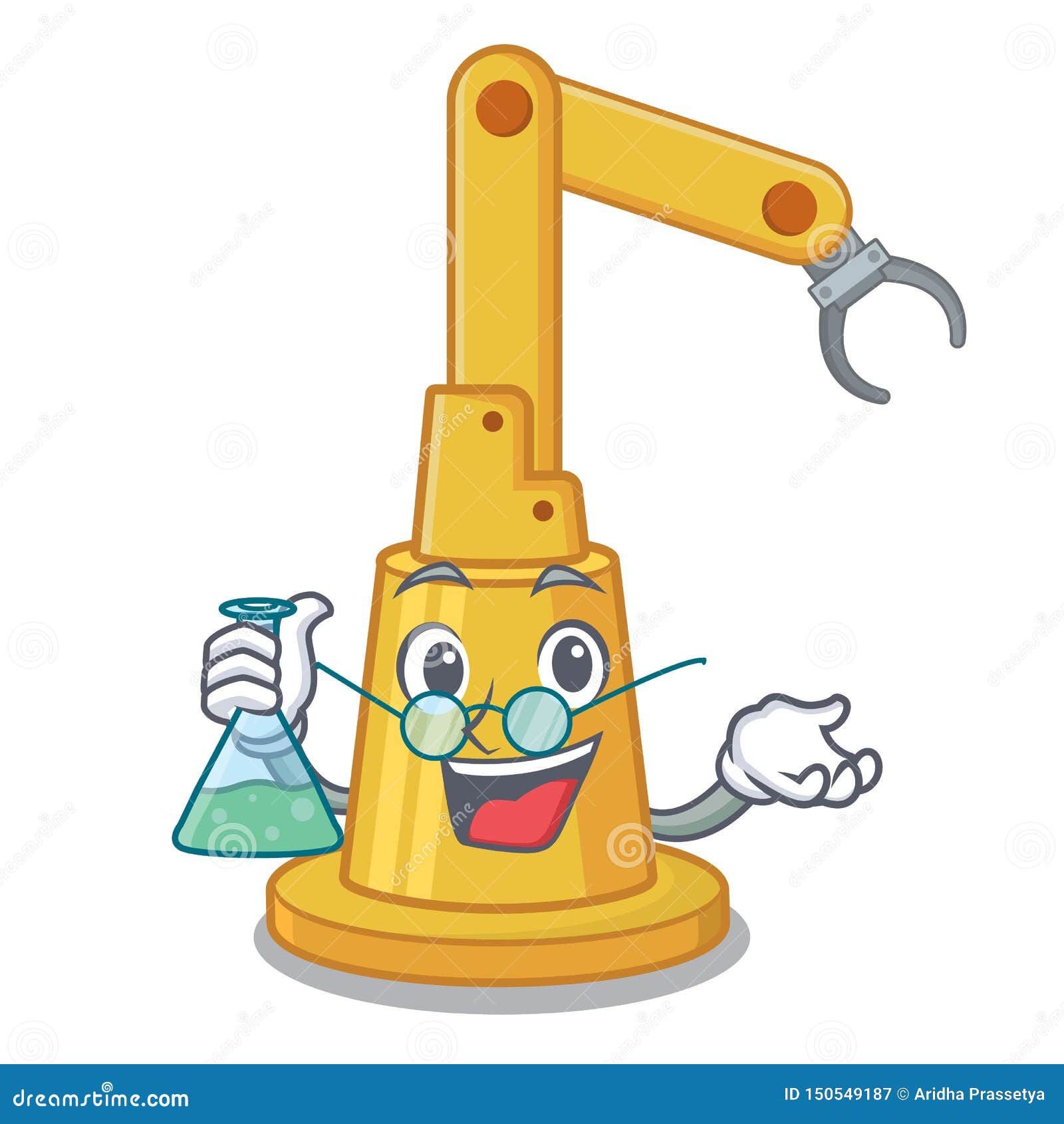 Professor Assembly Automation Machine the Cartoon Shape Stock Vector ...