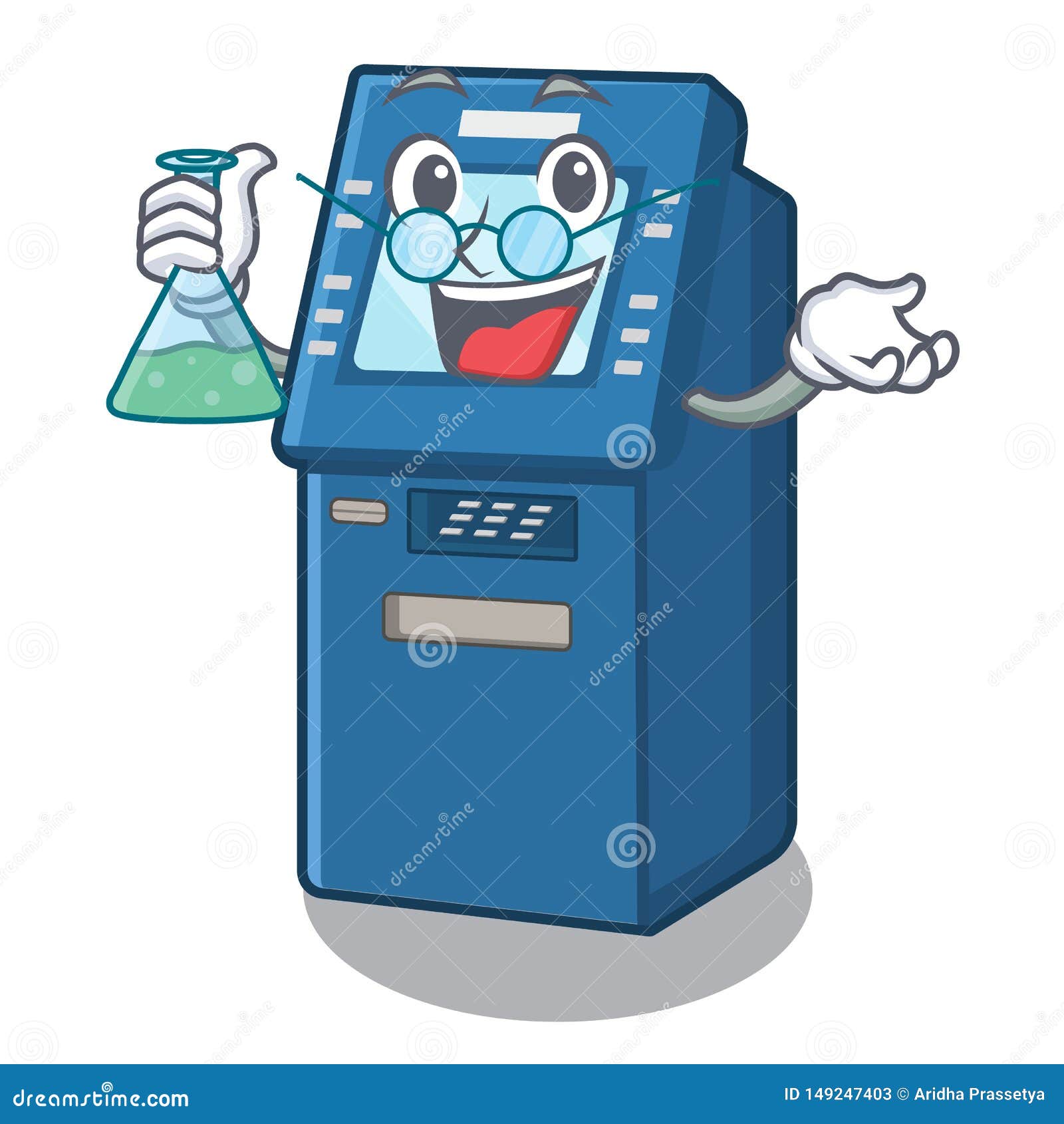 Professor ATM Machine in the Cartoon Shape Stock Vector - Illustration ...