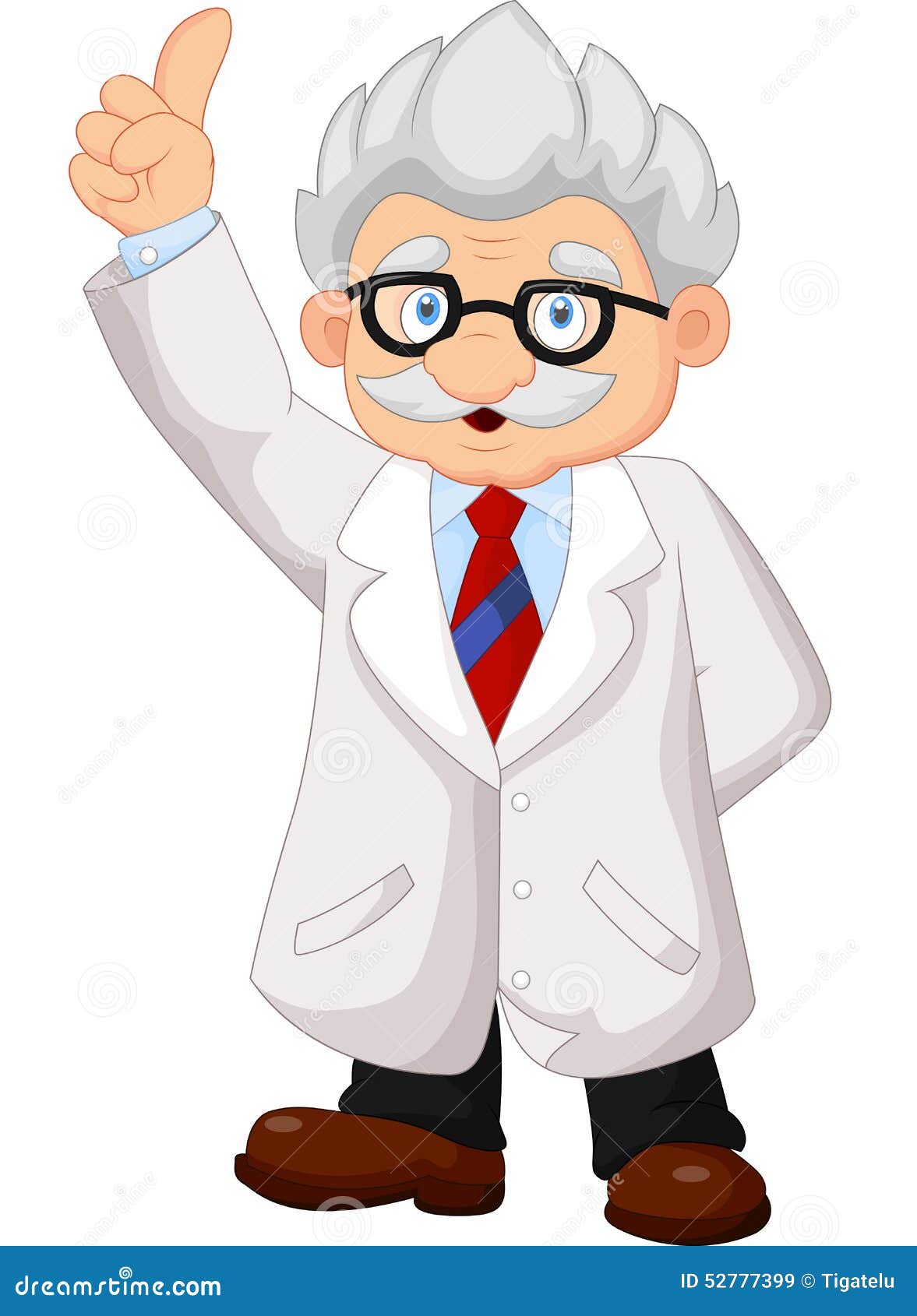 3D Professor Cartoon Illustration Checking His Magnifying Glass Royalty ...