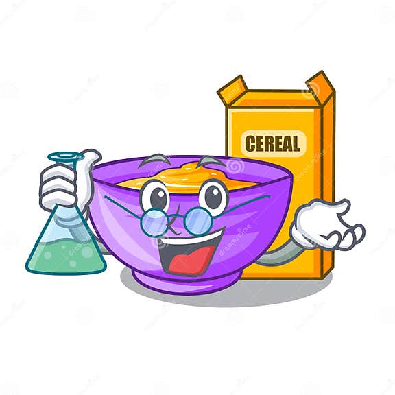 Professor Cereal Box In The Character Fridge Stock Vector