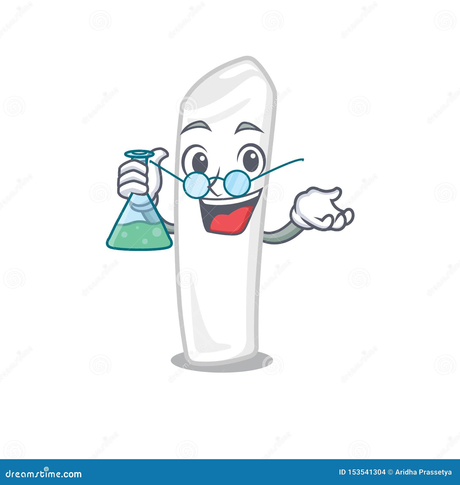 Professor Chalk in the a Character Shape Stock Vector - Illustration of ...