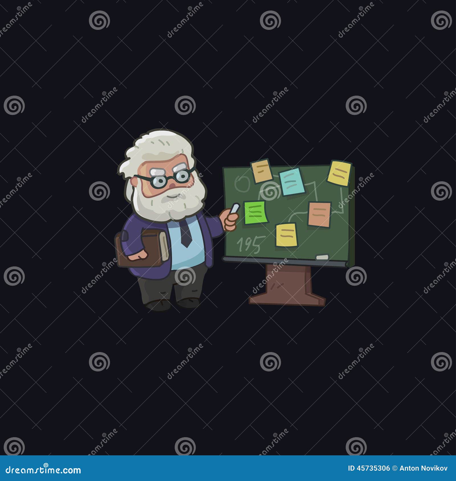 Professor character design stock vector. Illustration of idea - 45735306