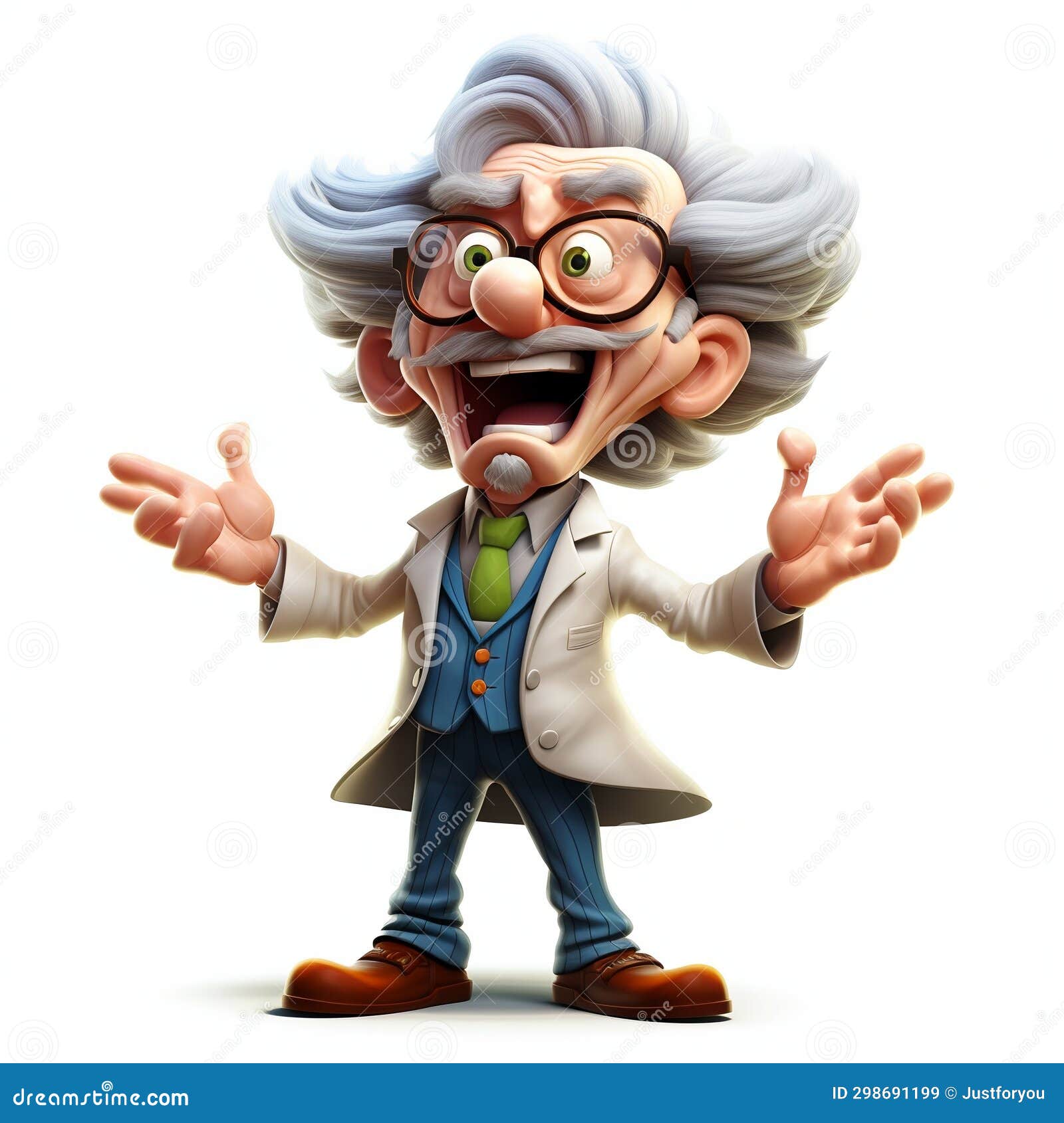 Professor Character Illustration in Dynamic Pose. Generative Ai Stock ...