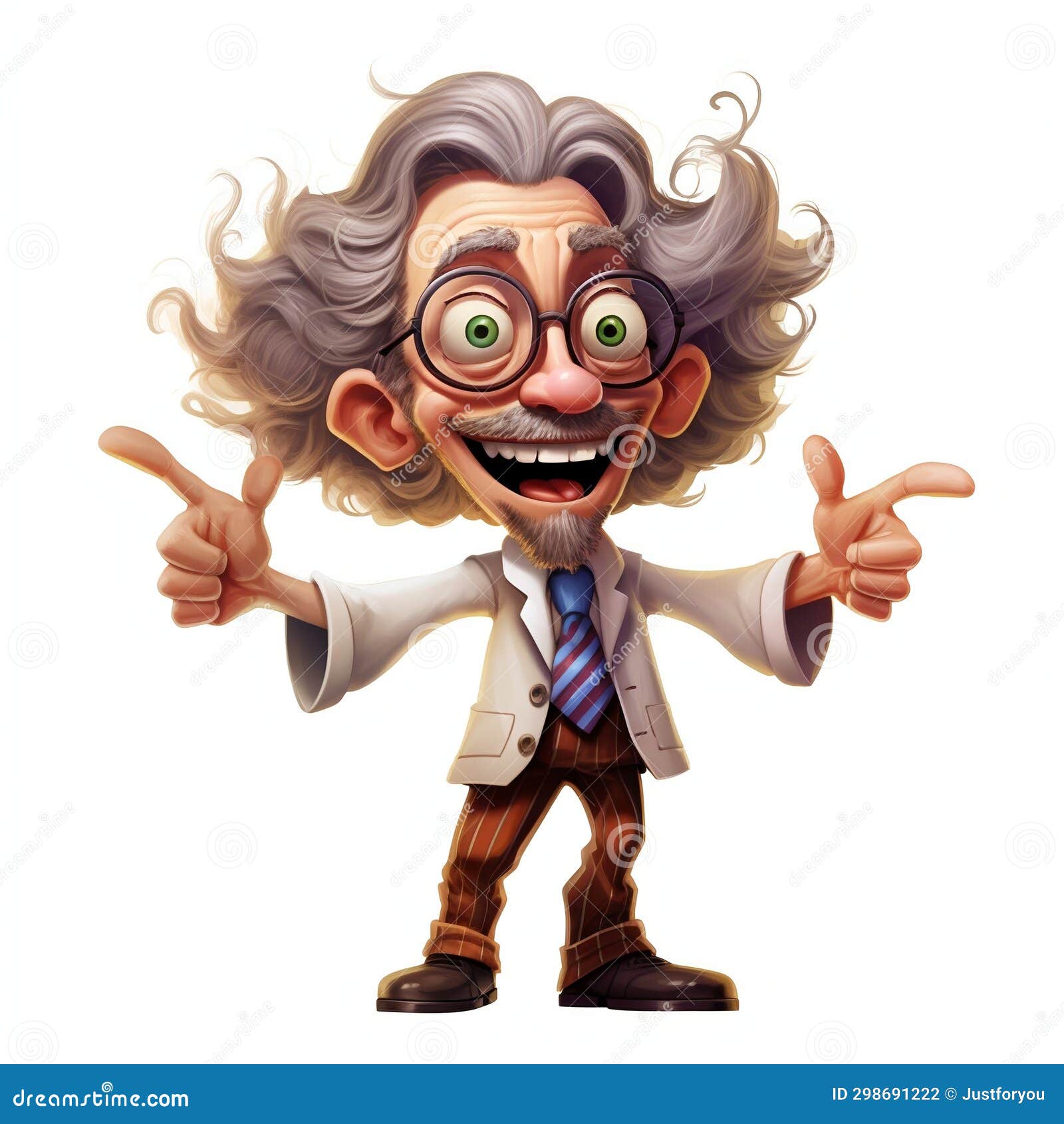 Professor Character Illustration in Dynamic Pose. Generative Ai Stock ...