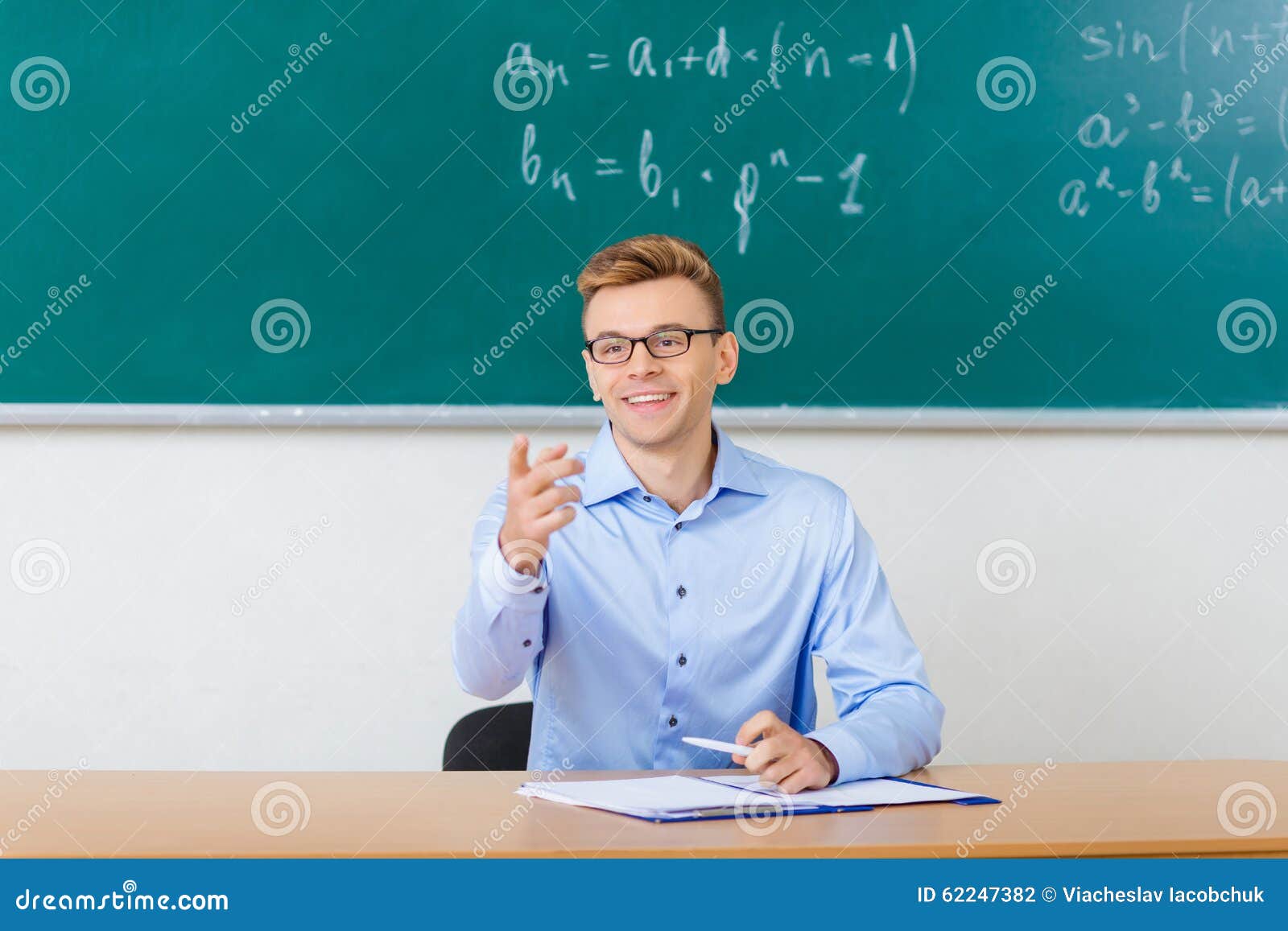 Professor Checking Students Lecture Attendance Stock Photo - Image of ...