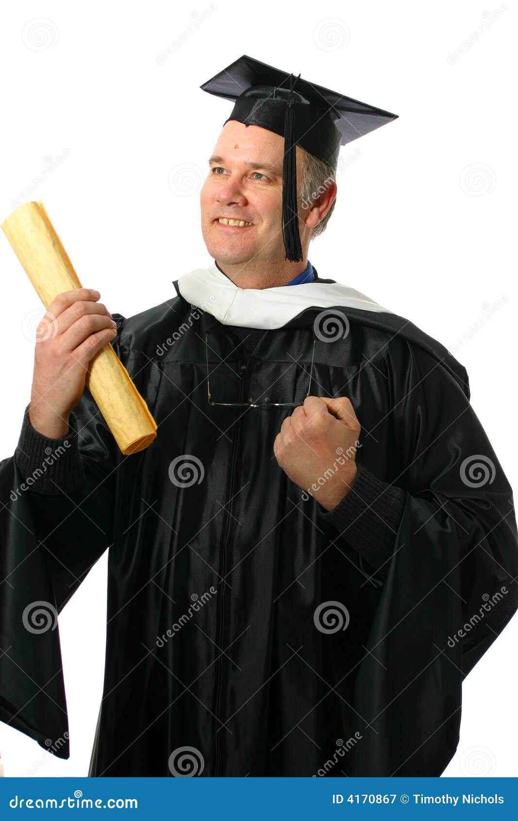 Professor with Diploma in Hand Stock Image - Image of celebration ...