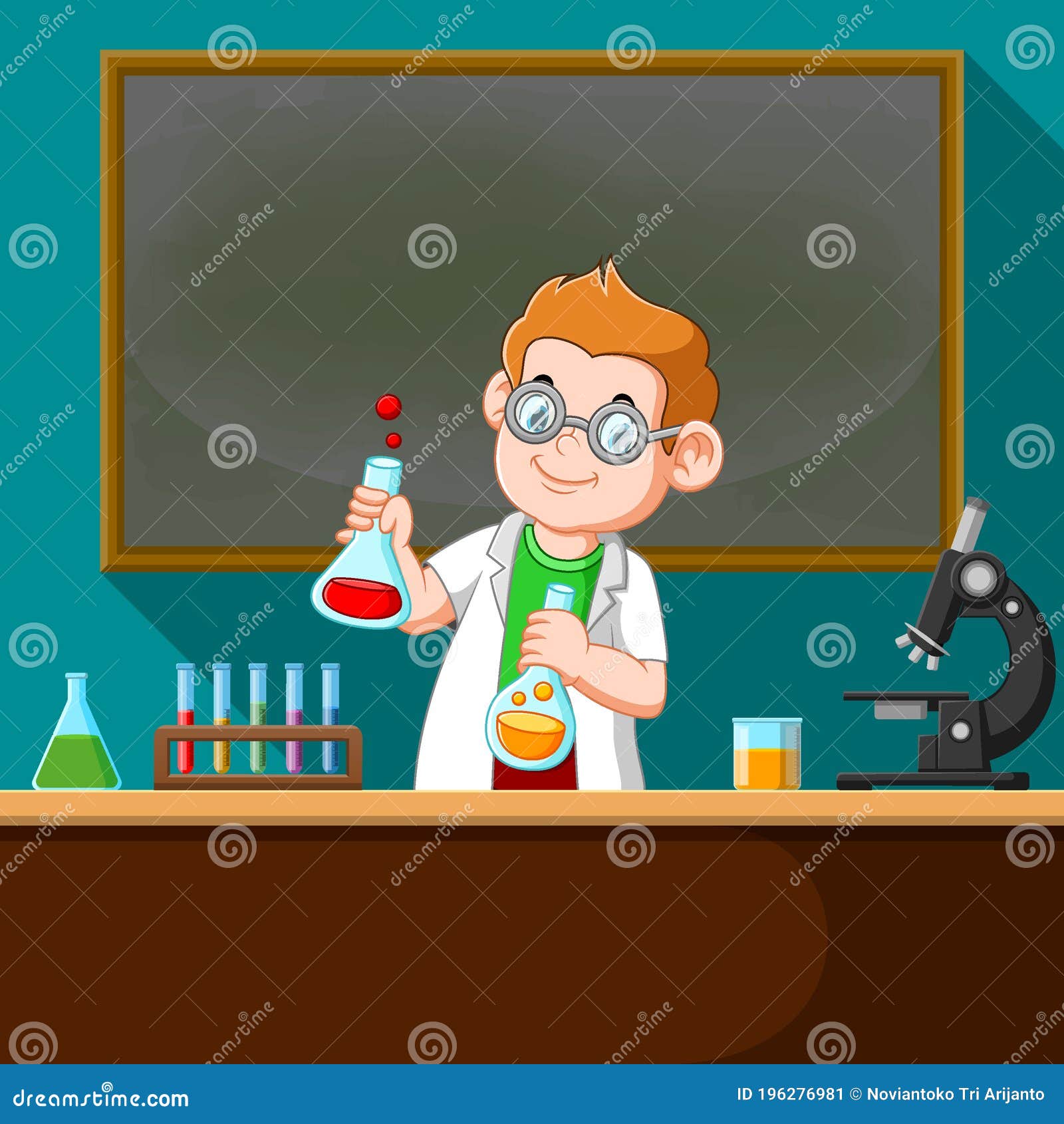 Mad Professor Laboratory Items For Game Design Cartoon Vector ...