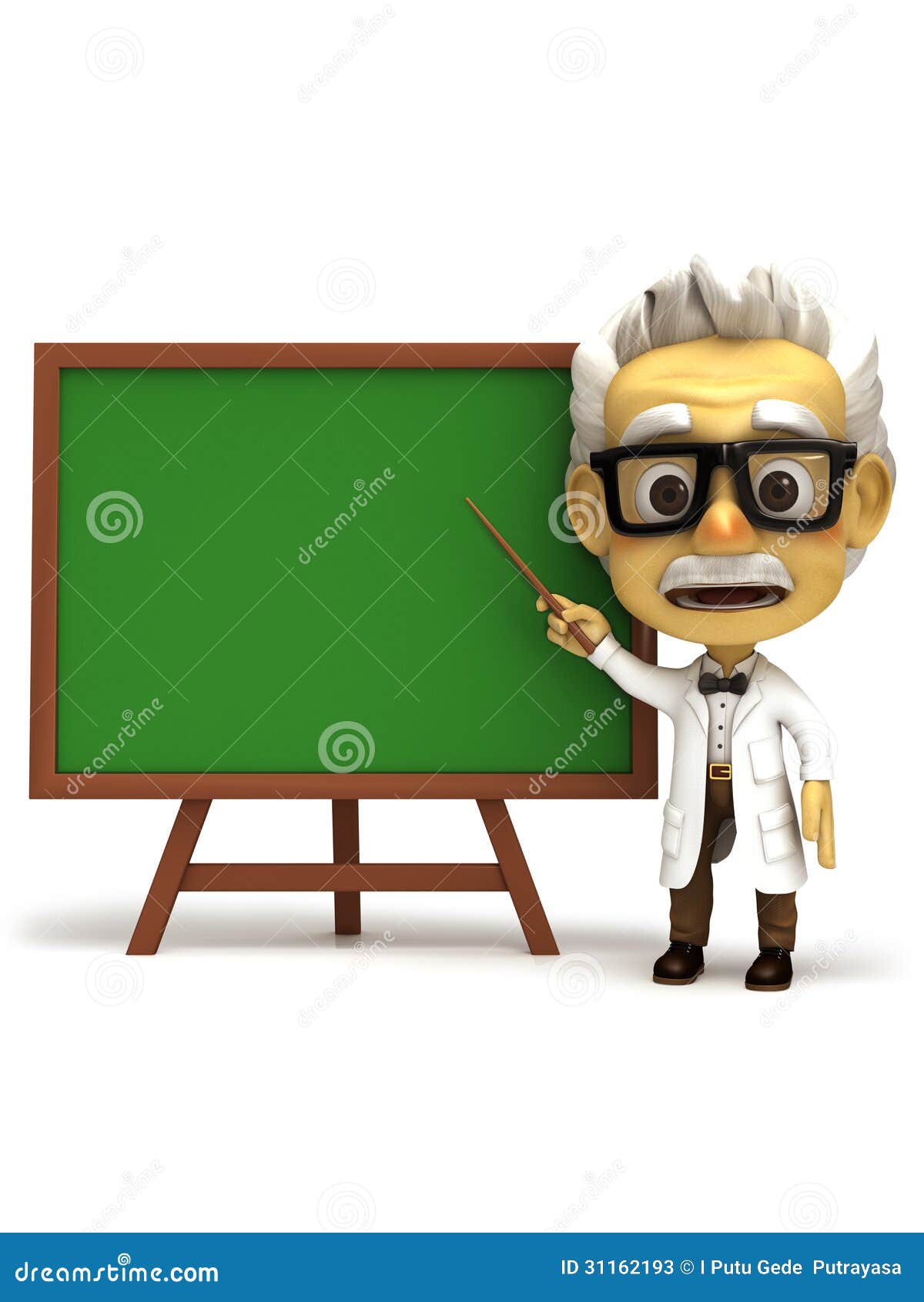 Professor in Front of Green Board Stock Illustration - Illustration of ...