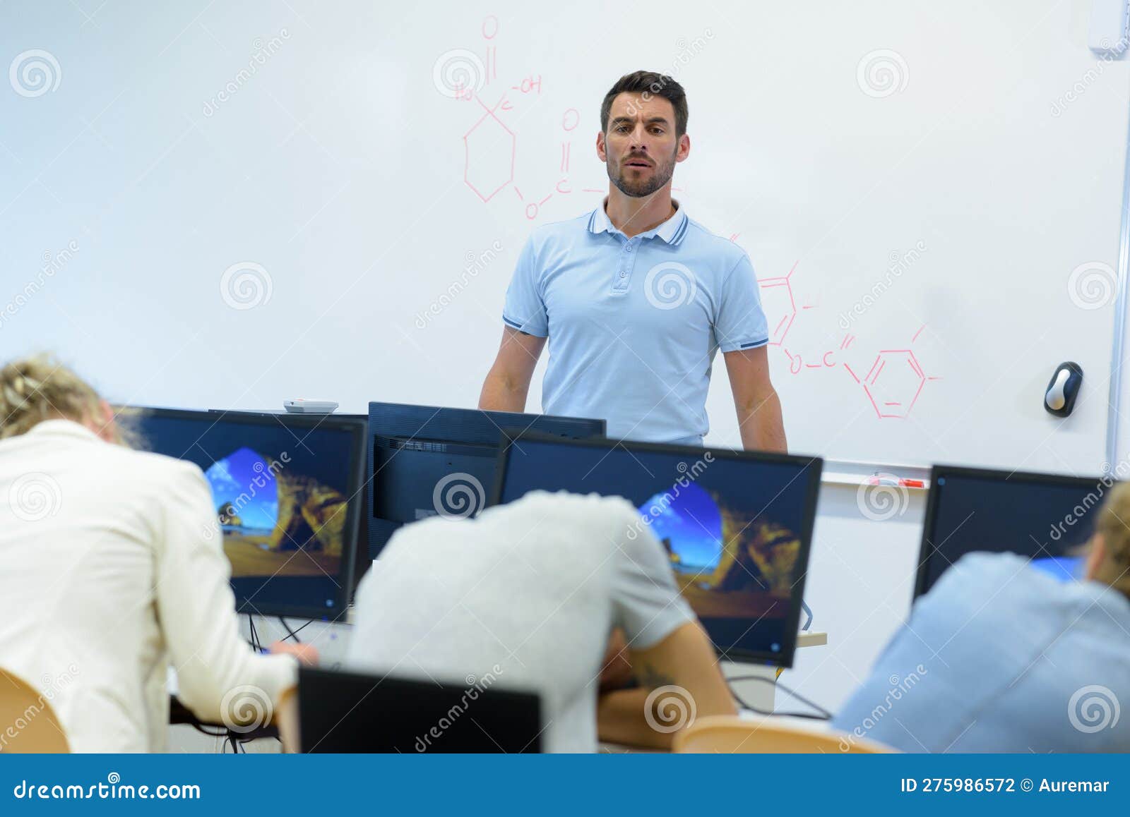 Professor Giving Class at Classroom Stock Photo - Image of scientist ...