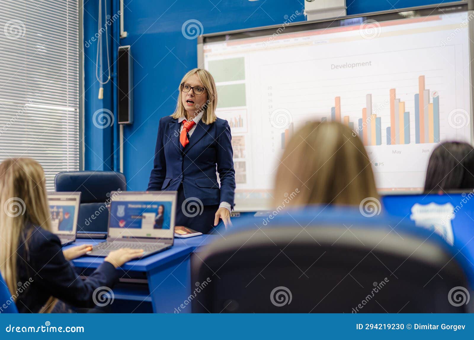 Professor Giving a Lecture about Graphs Stock Photo - Image of ...