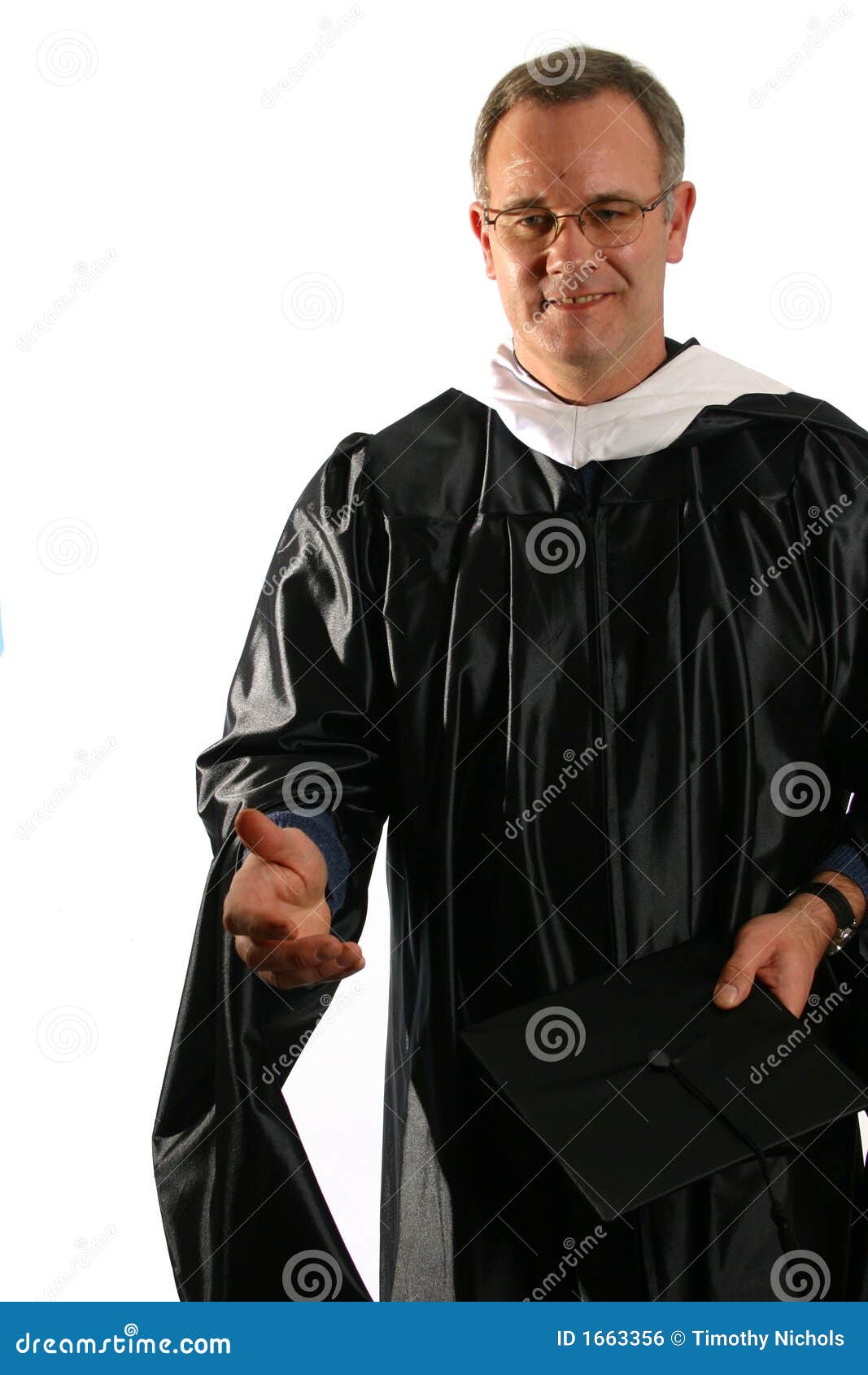 Professor in Graduation Attire Stock Photo - Image of regalia ...