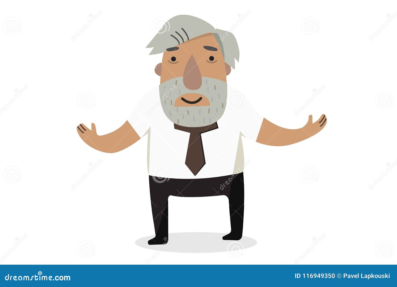 Professor-historian In The Room. Flip Chart. Animated Character ...