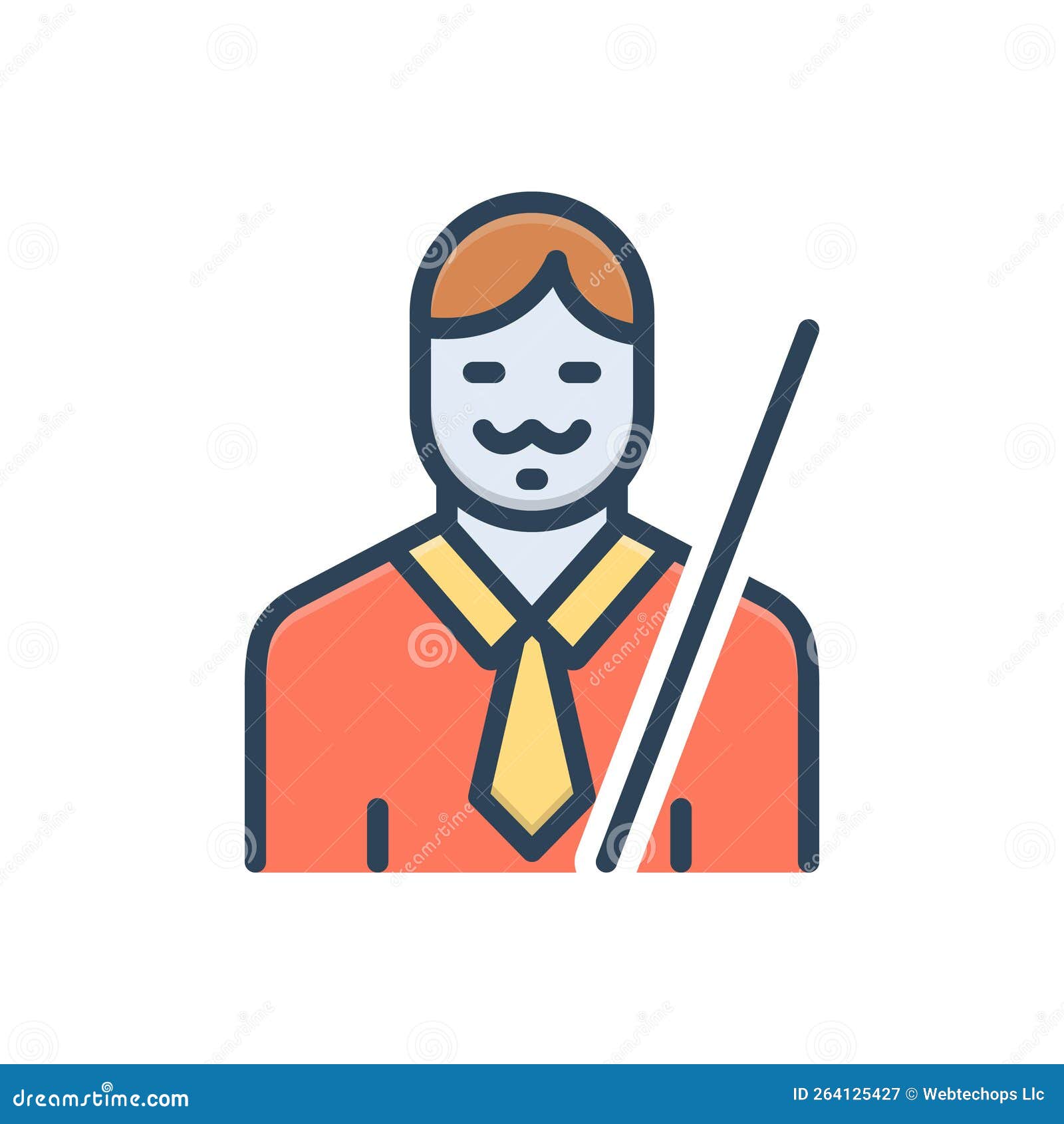 Color Illustration Icon for Professor, Educator and Instructor Stock ...