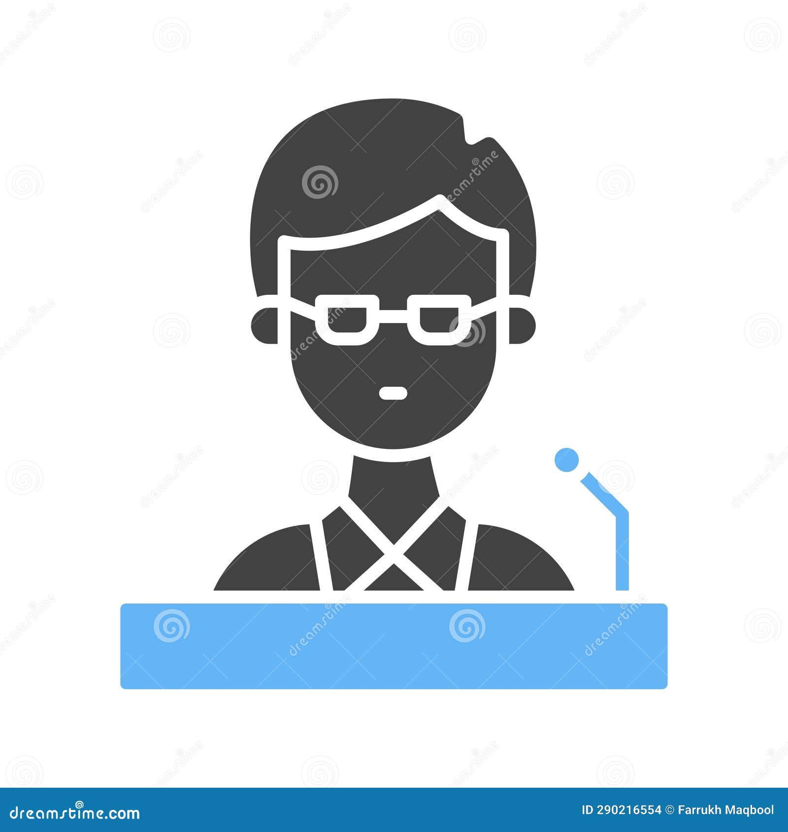 Professor Icon Image. stock vector. Illustration of symbol - 290216554
