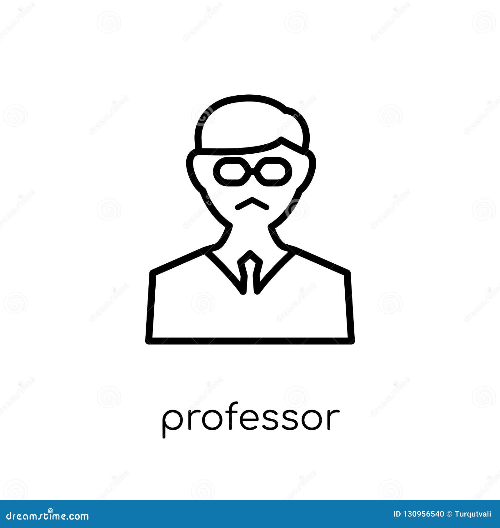 Professor Icon. Trendy Modern Flat Linear Vector Professor Icon Stock ...