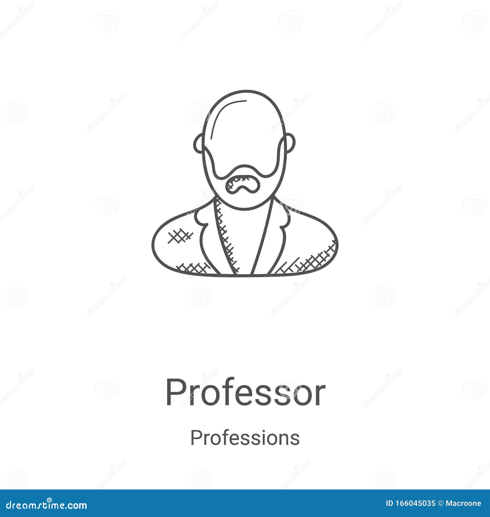 Professor Icon Vector from Professions Collection. Thin Line Professor ...