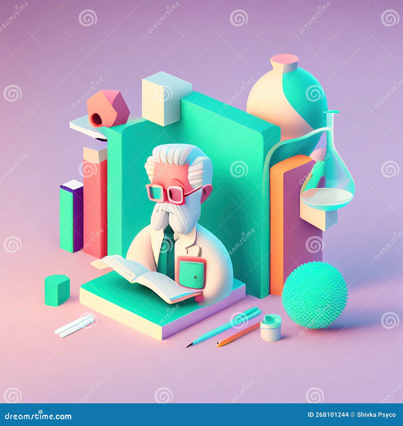 Professor Illustration Generative AI Stock Illustration - Illustration ...