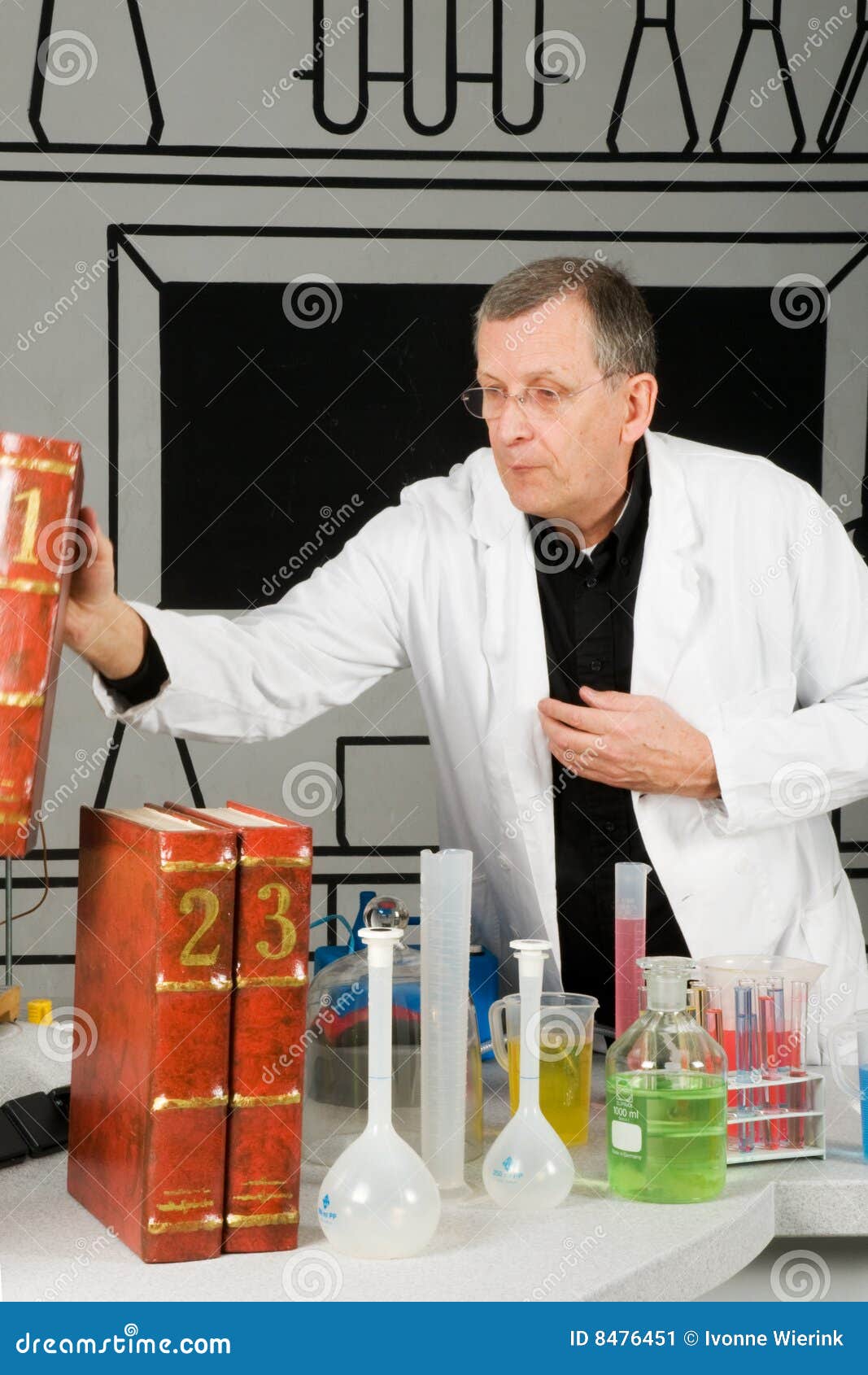 Professor in the Laboratory Stock Image - Image of glass, serious: 8476451