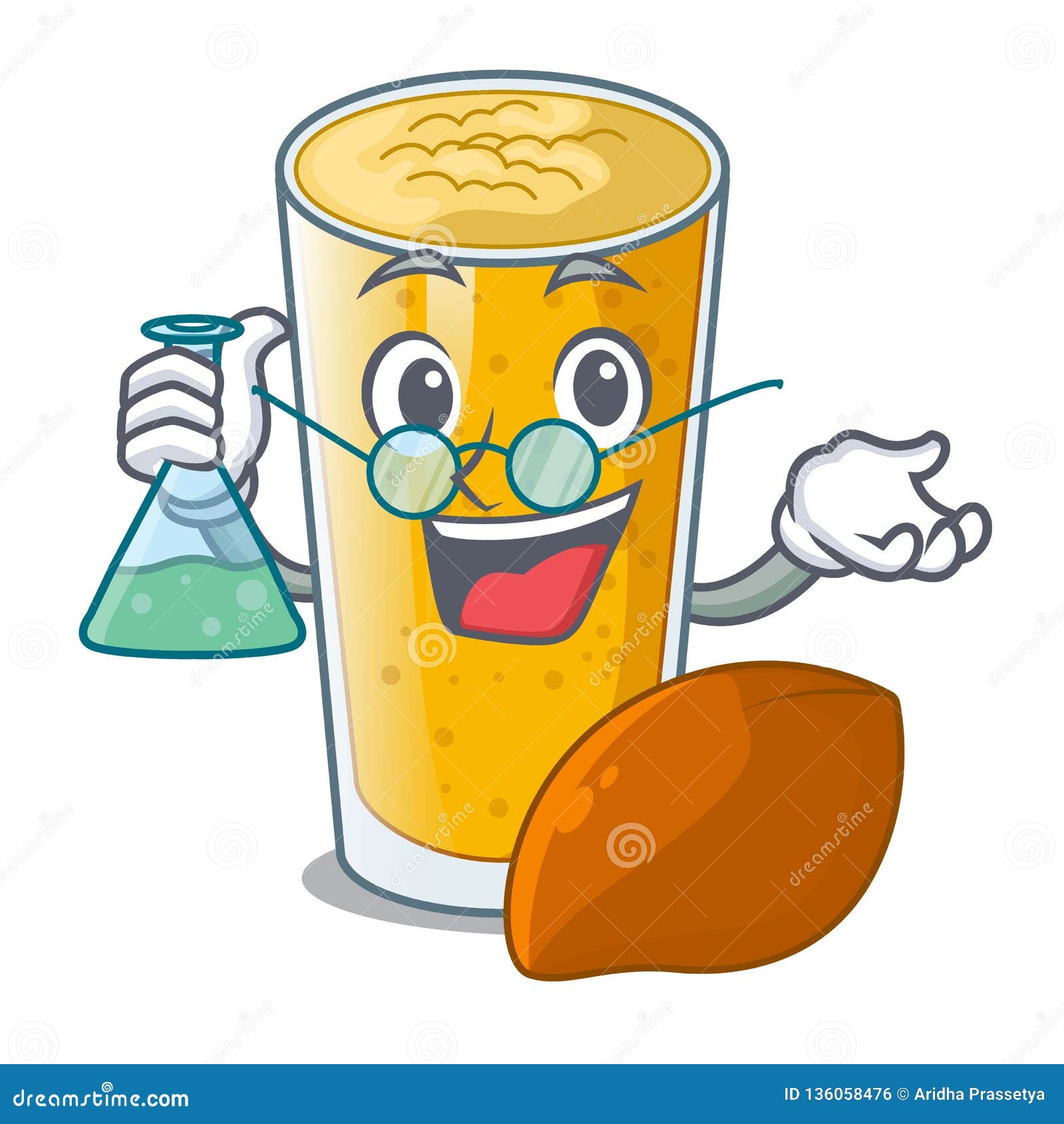 Professor Lassi Mango in a Cartoon Bottle Stock Vector - Illustration ...