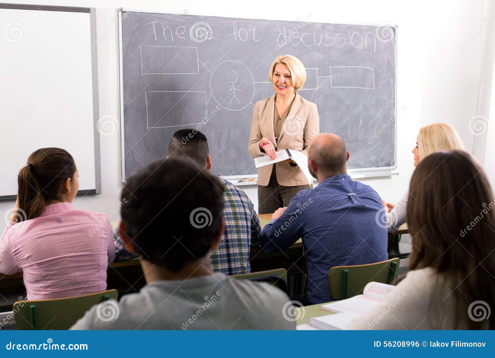 Man Lecturing Students In A University Lecture Theatre Royalty-Free ...
