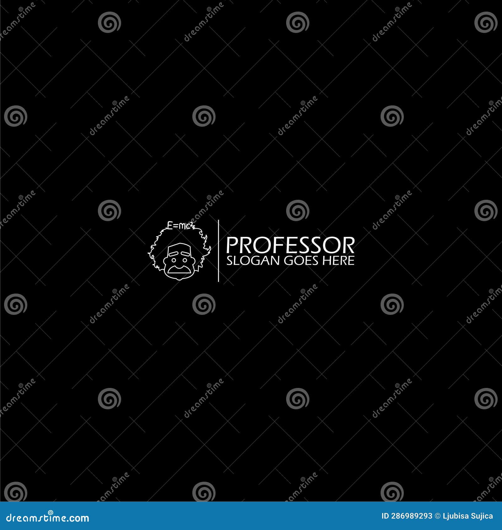Professor Logo Template Icon Isolated on Dark Background Stock ...