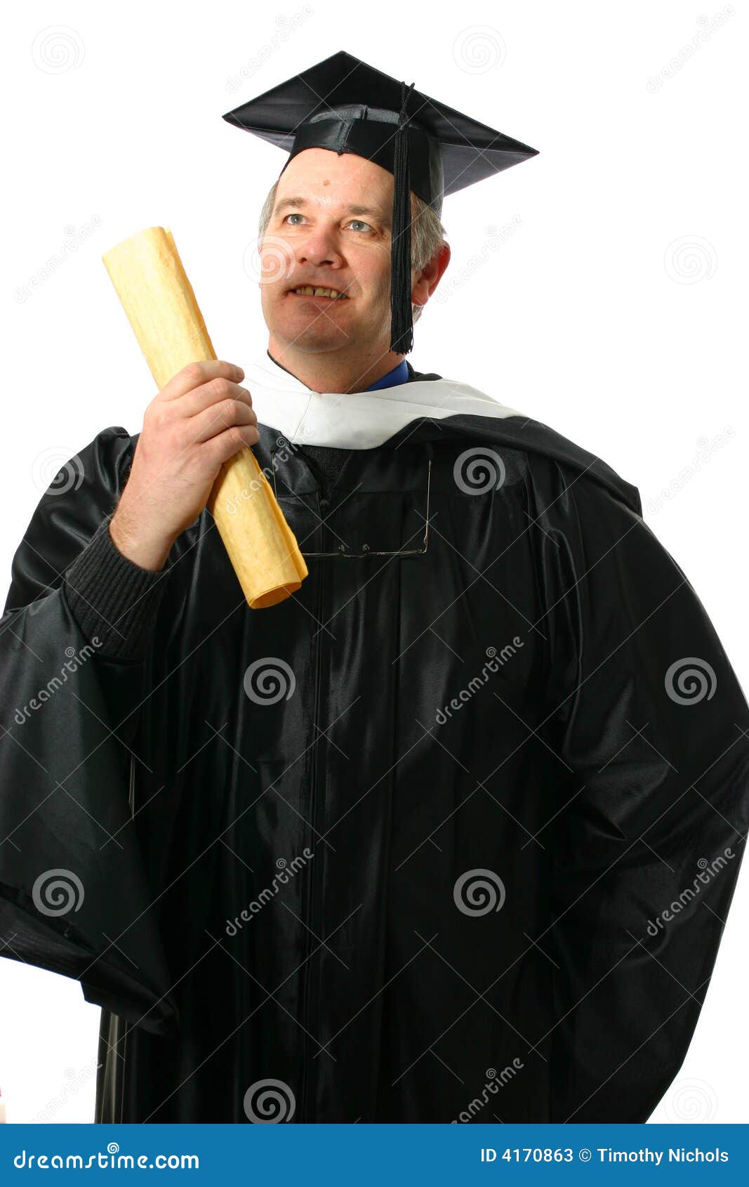 Professor Mit Diplom in Der Hand Stockbild - Bild von chef, ausbilder ...