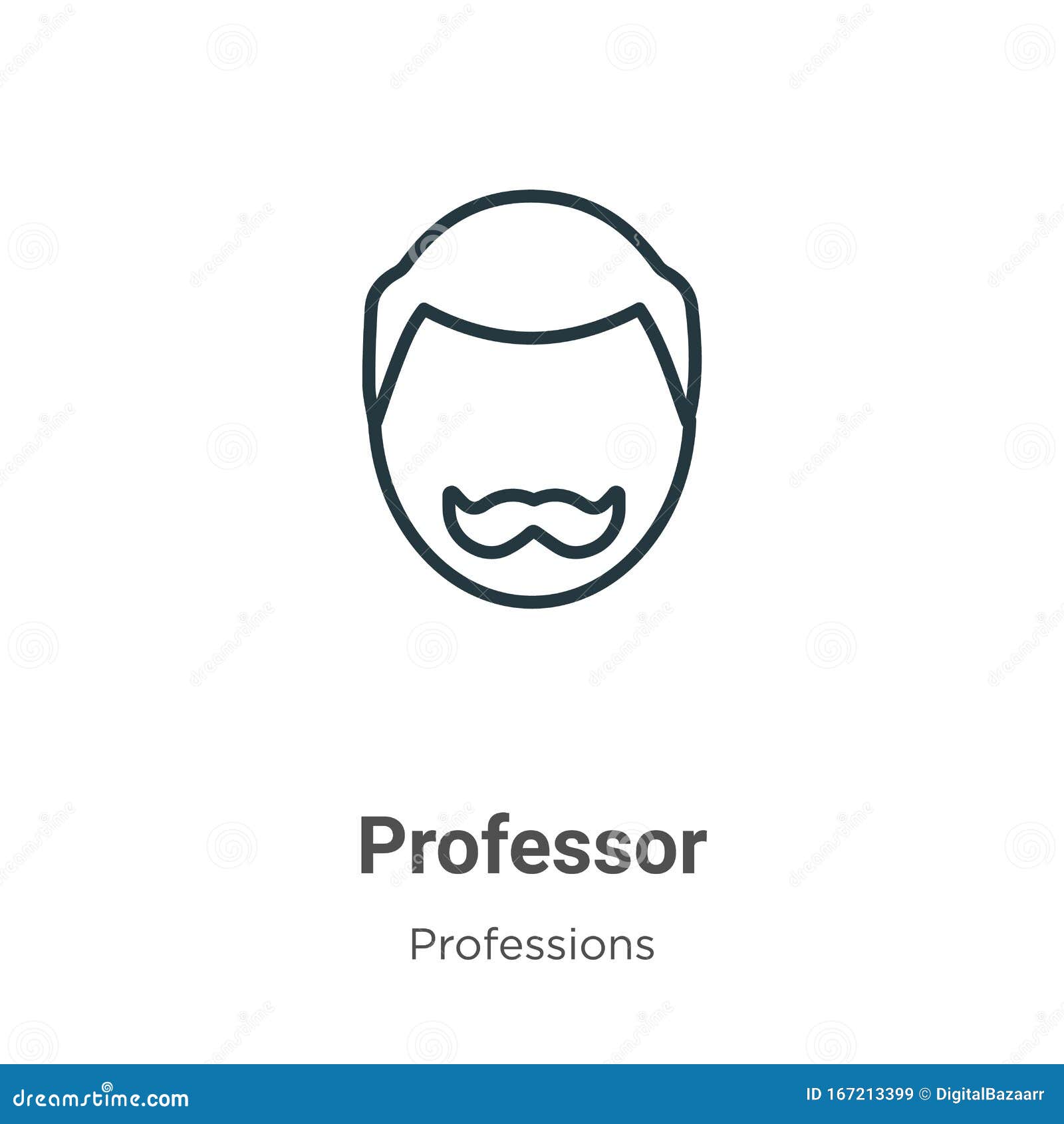 Professor Outline Vector Icon. Thin Line Black Professor Icon, Flat ...