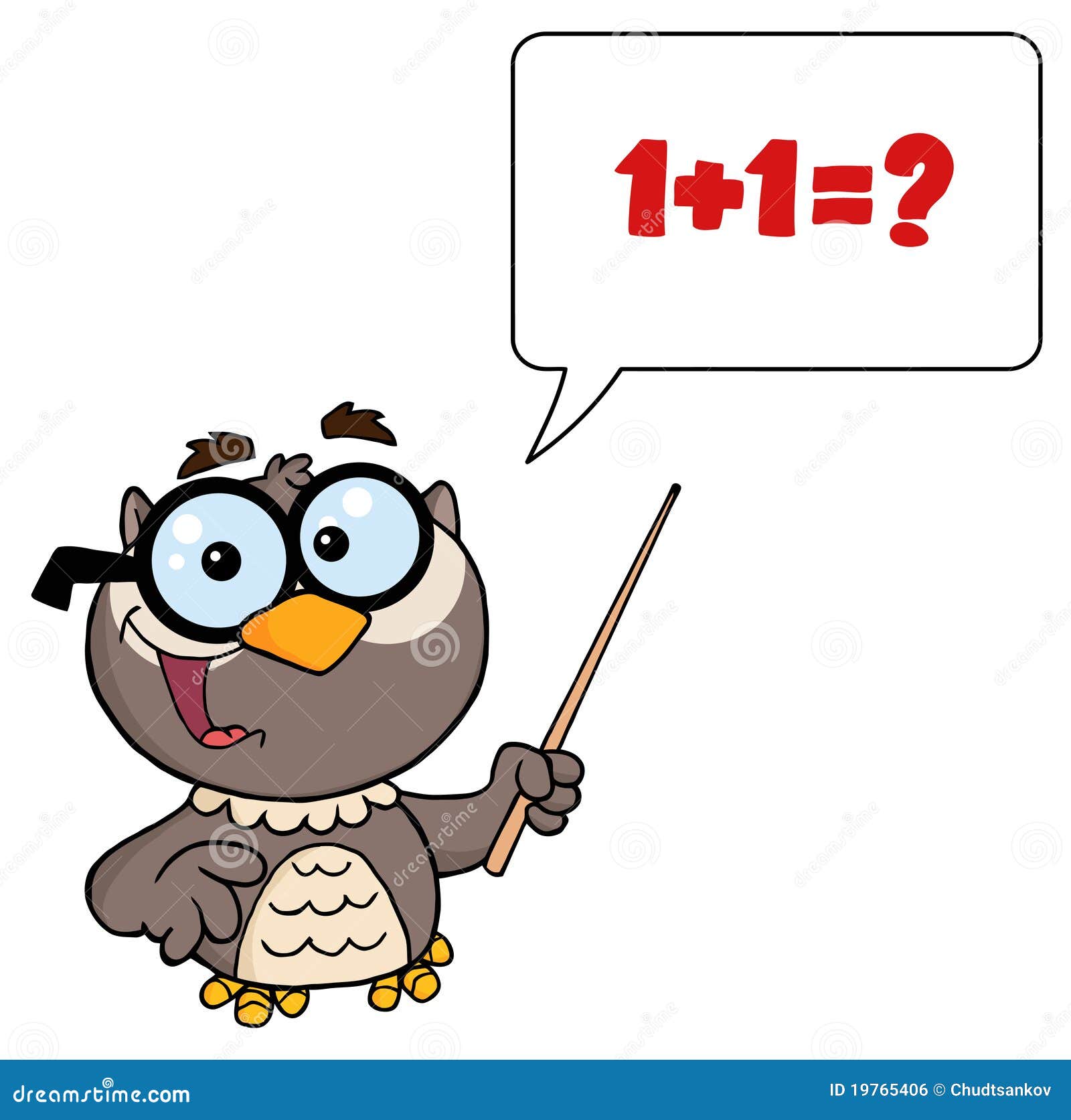 Professor Owl Holding a Pointer Stick Stock Vector - Illustration of ...