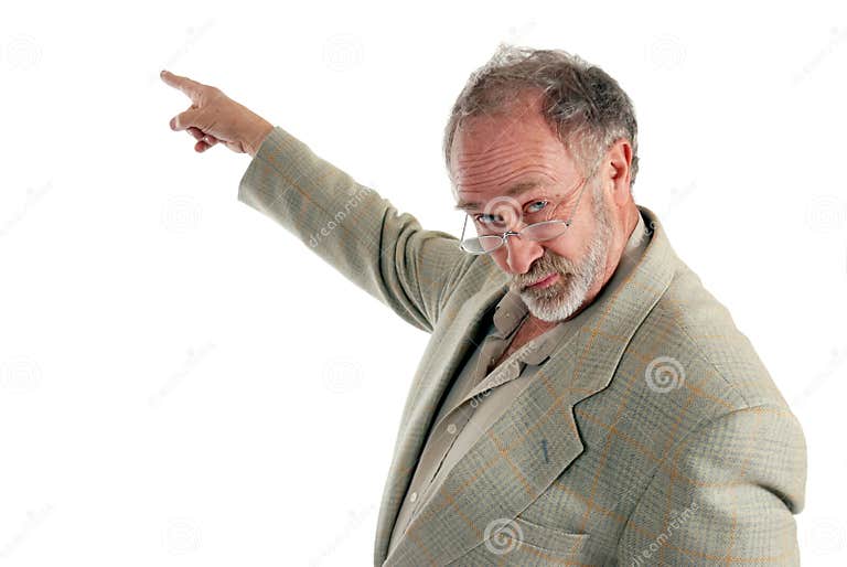 Professor pointing stock photo. Image of gray, white, senior - 3388284