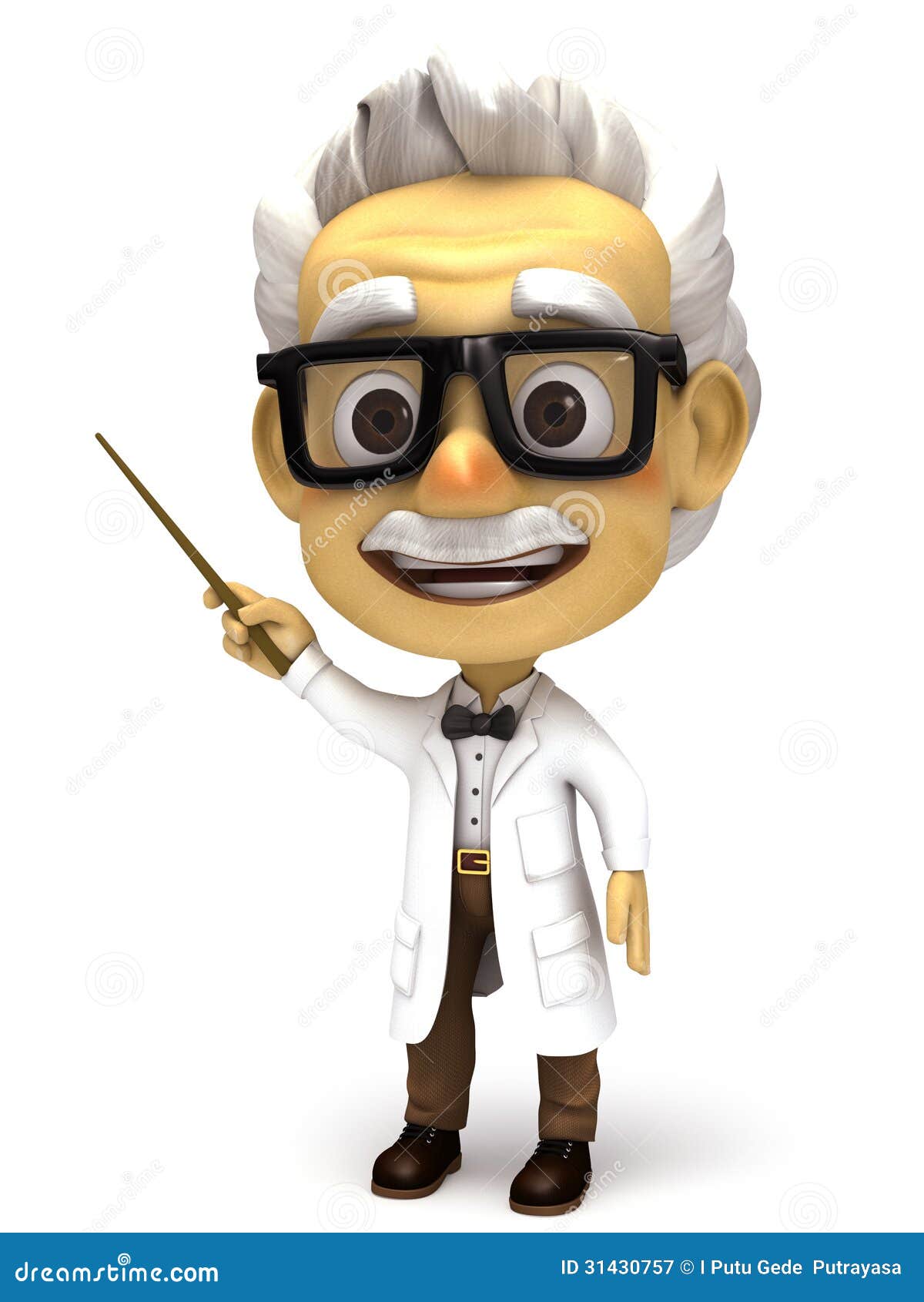 Professor with Pointing Stick Stock Illustration - Illustration of ...