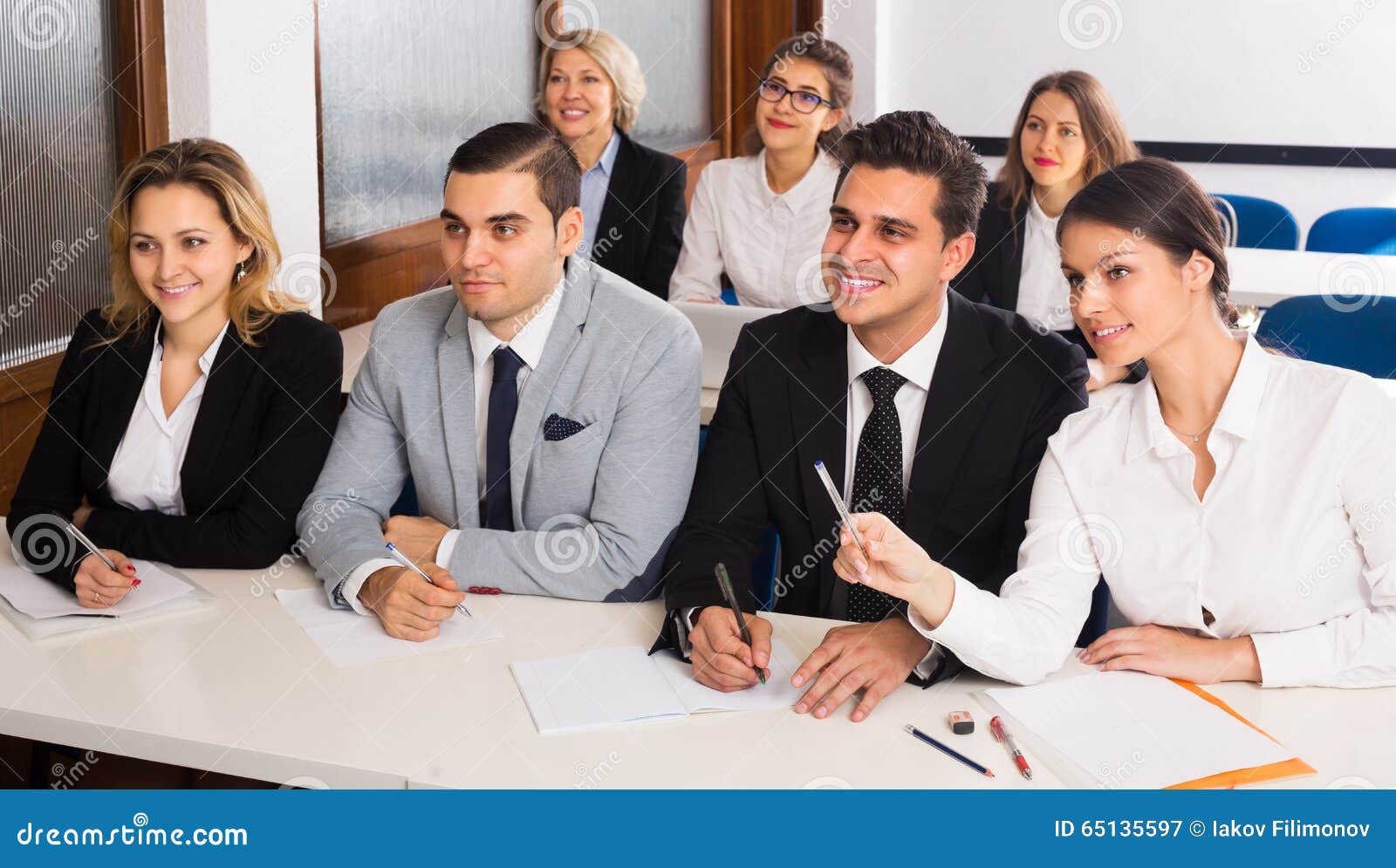 Professor and Professionals at Courses Stock Image - Image of ...