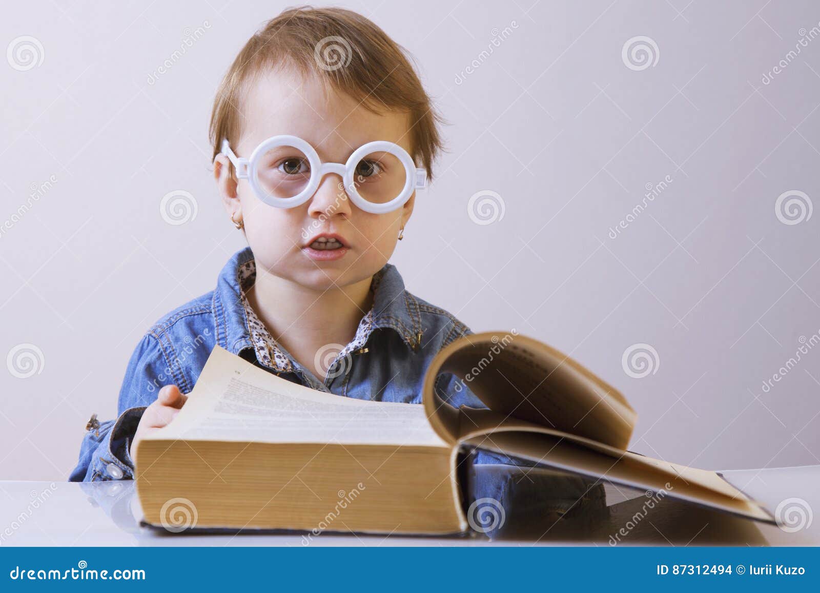 Professor Reading a Book. Humorous Picture Stock Photo - Image of ...