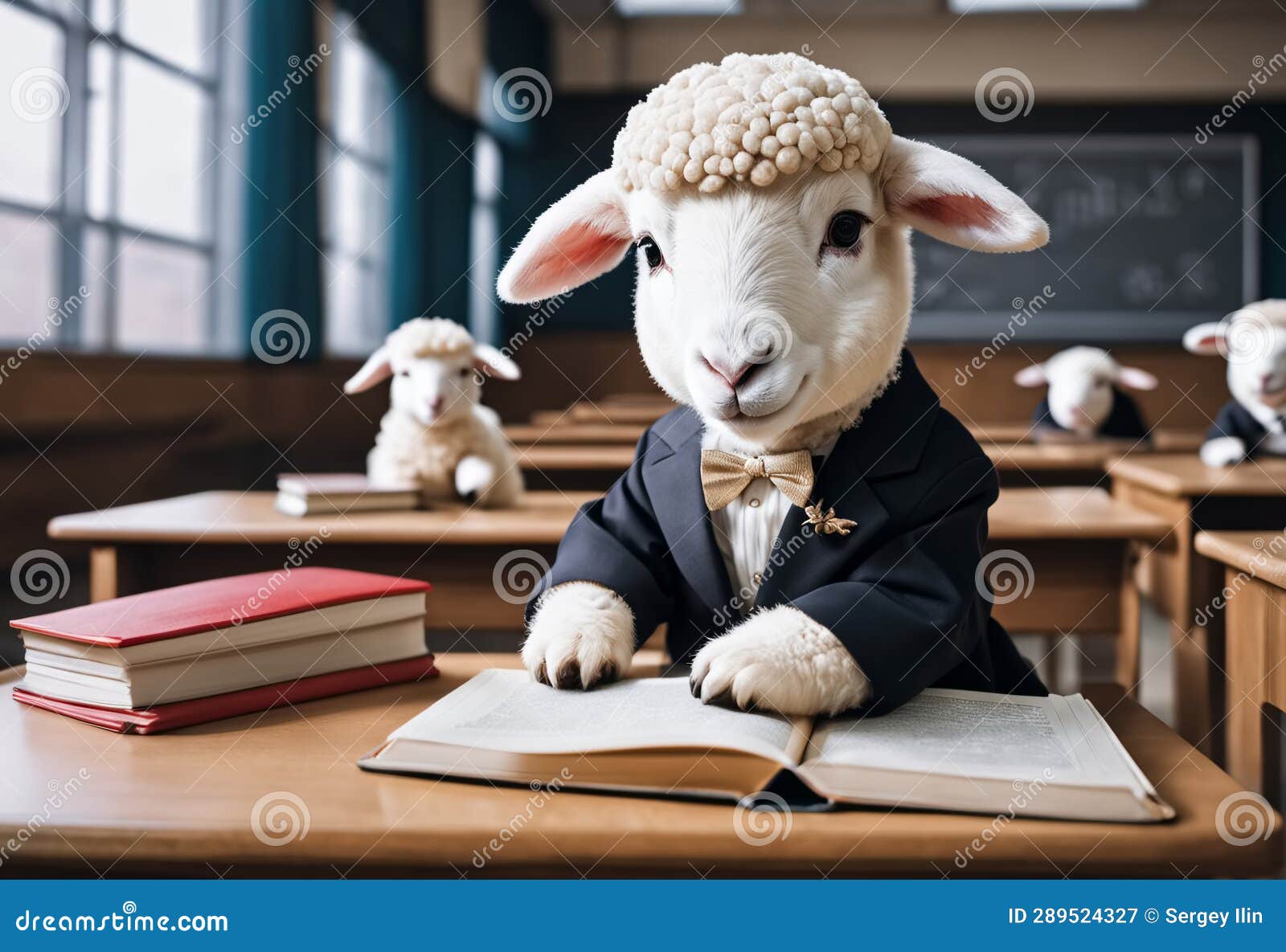 Professor Sheep In Classroom. Generative AI Stock Photography ...