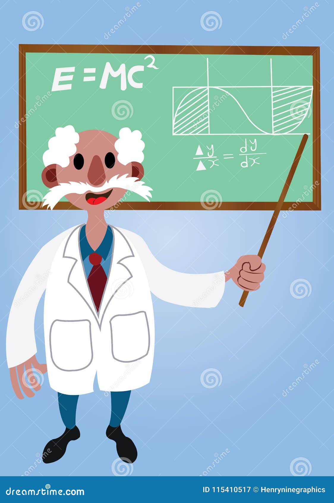 Professor Showing Some Math Equations Stock Vector - Illustration of ...