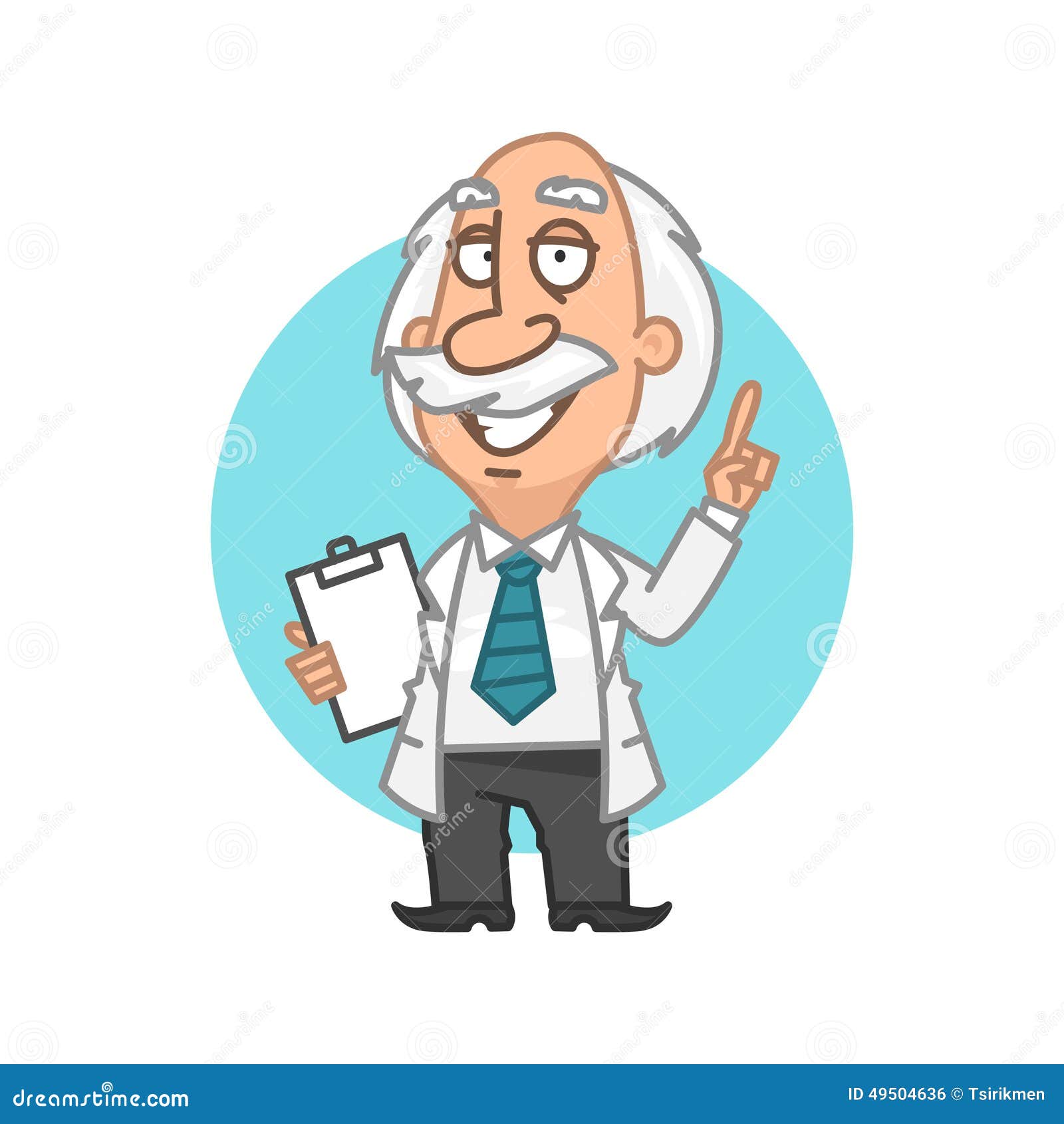Professor Showing Thumbs Up and Smiling Stock Vector - Illustration of ...