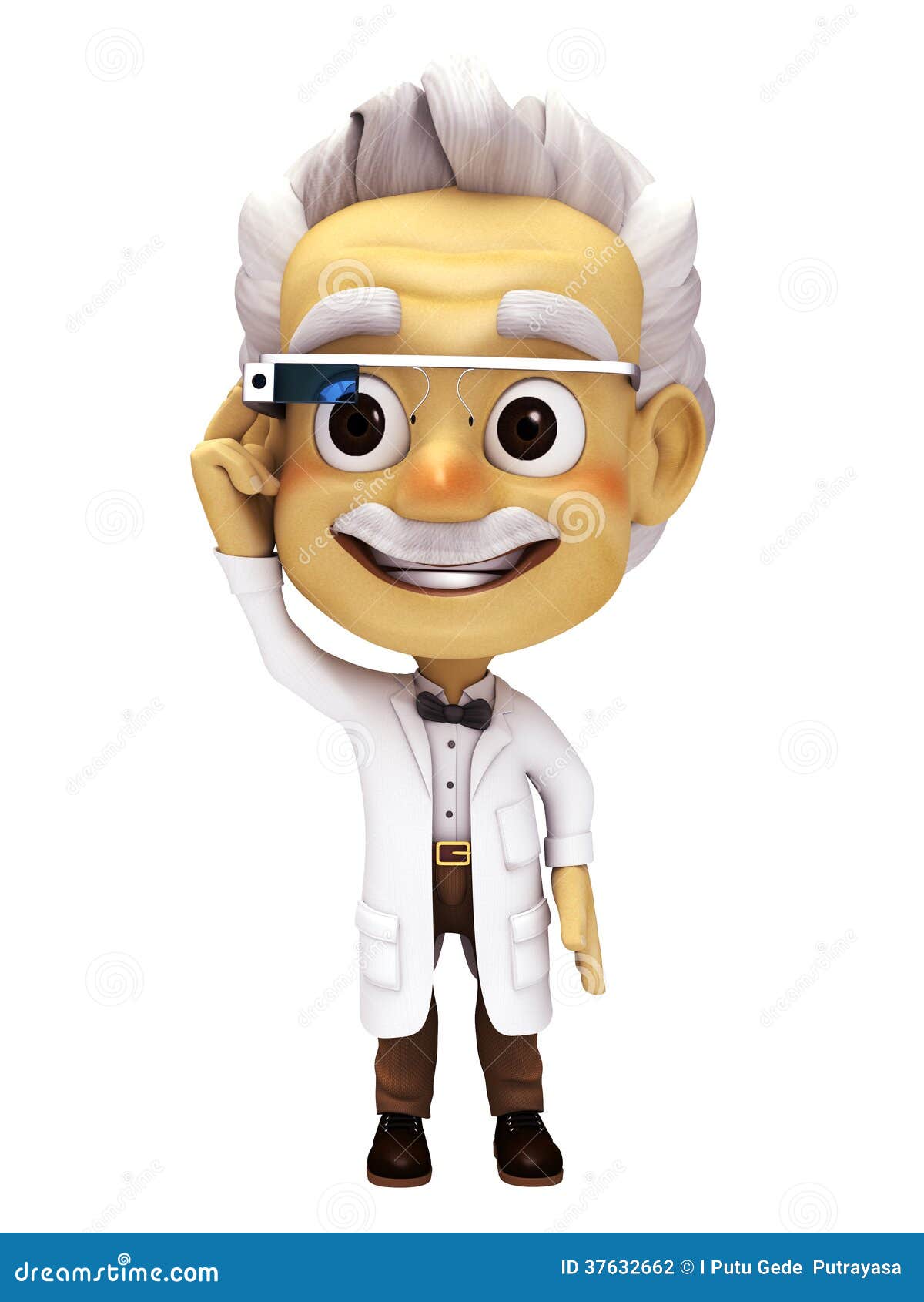 Professor with smart glass stock illustration. Illustration of cute ...