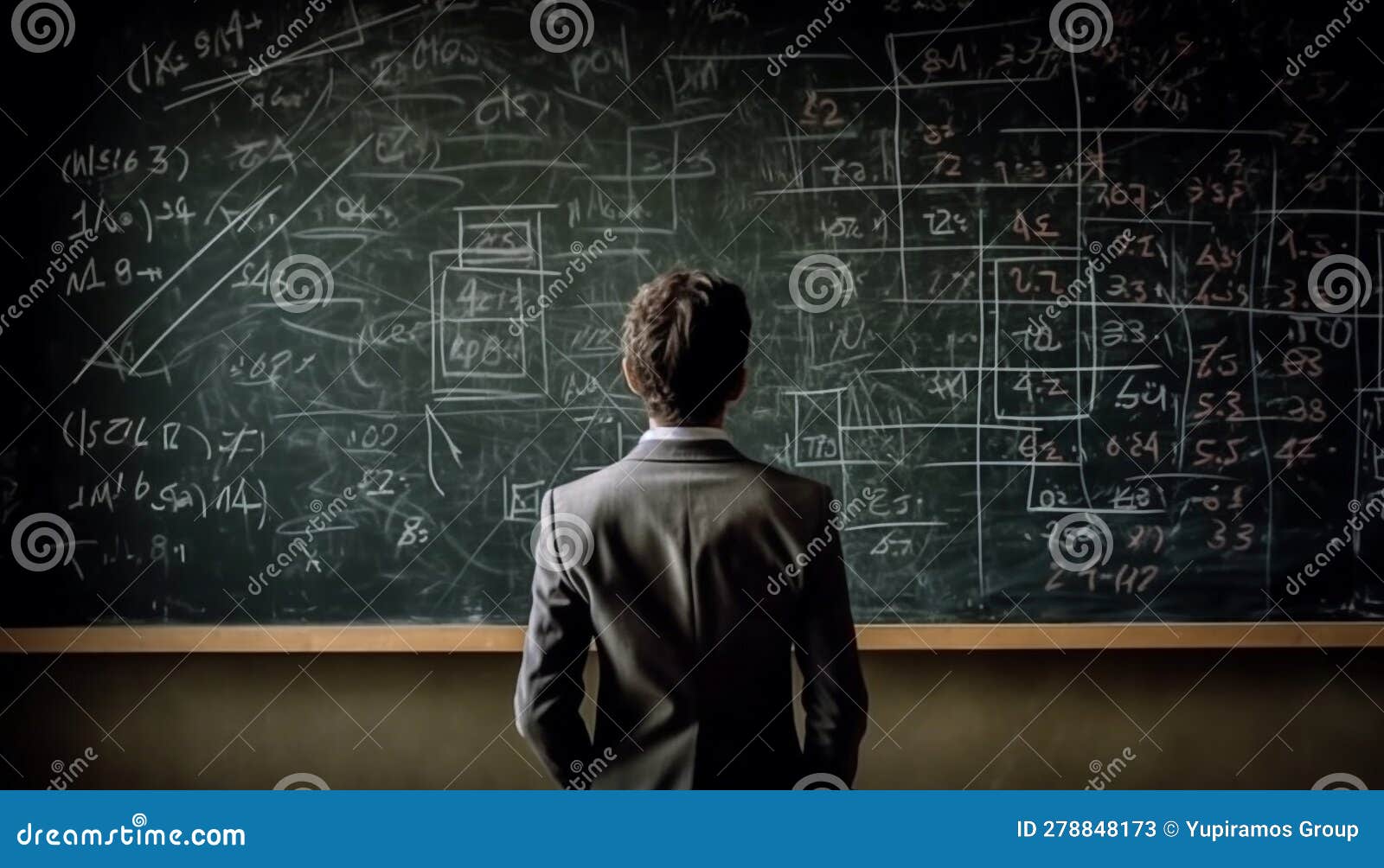The Professor, Standing at the Blackboard, Teaches Complex Trigonometry ...