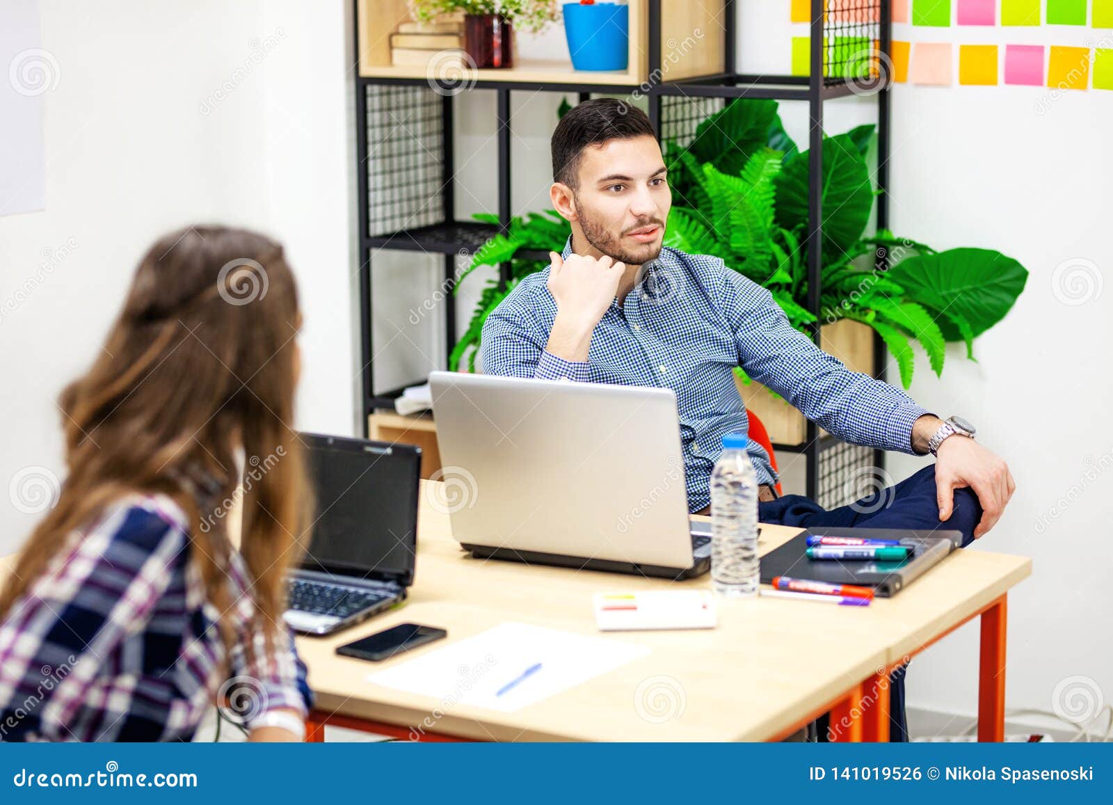 Professor and Students in a Modern Classroom Stock Photo - Image of ...