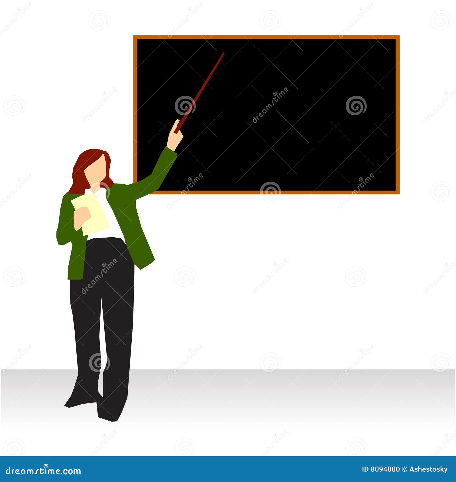 Professor Teaching at Blackboard Stock Vector - Illustration of mate ...