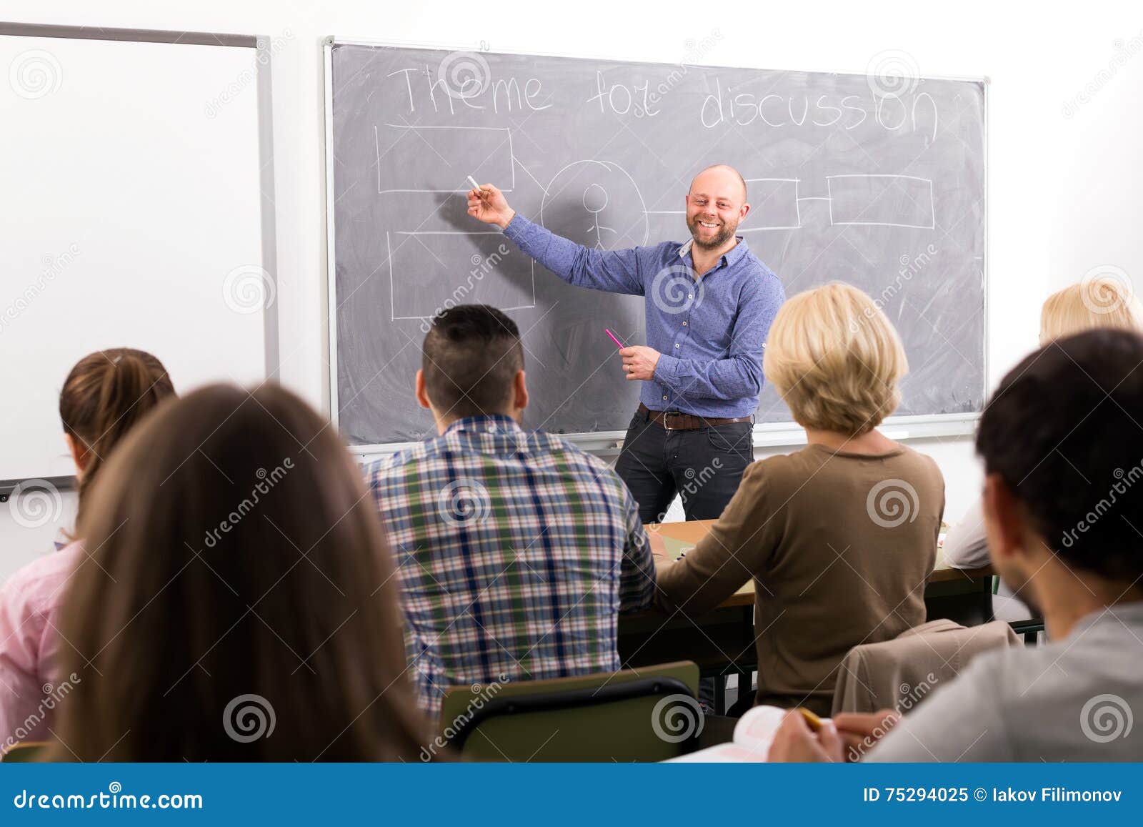 Professor Teaching People at Courses Stock Image - Image of happiness ...