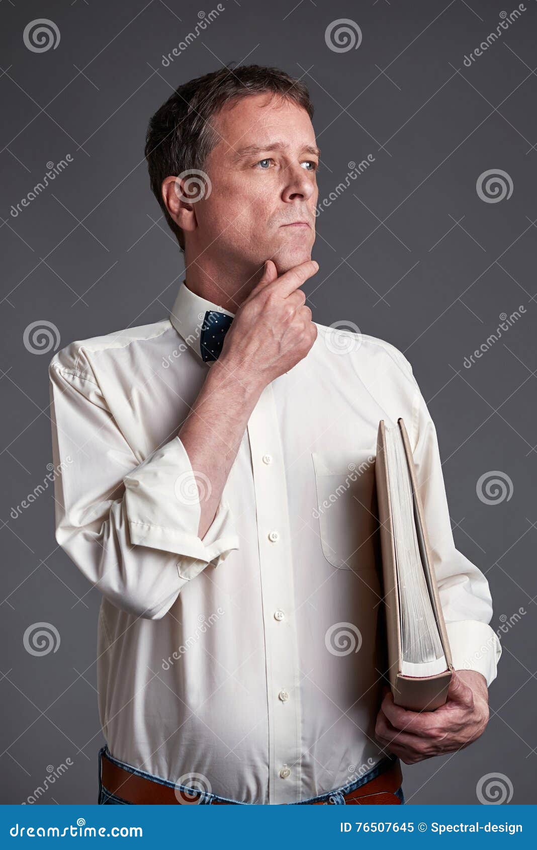 Professor thinking stock image. Image of male, portrait - 76507645