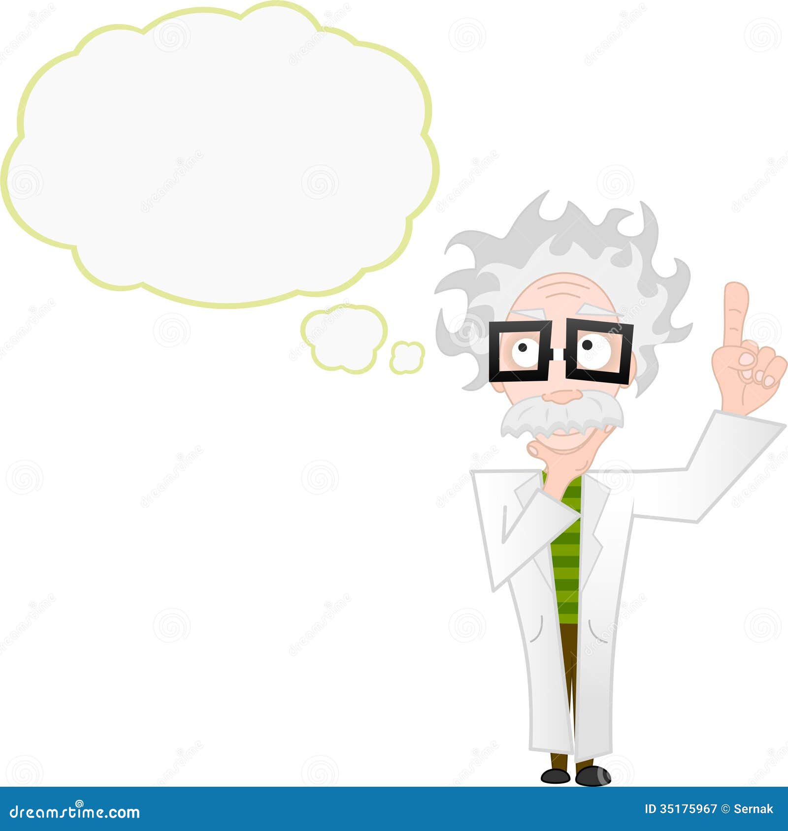 Professor thinking stock vector. Illustration of technician - 35175967