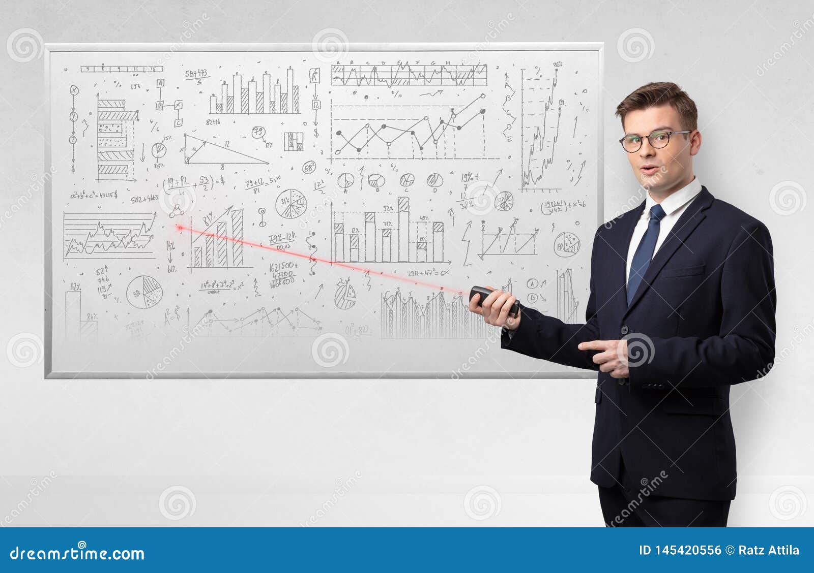 Professor on Whiteboard Teaching Geometry Stock Photo - Image of ...