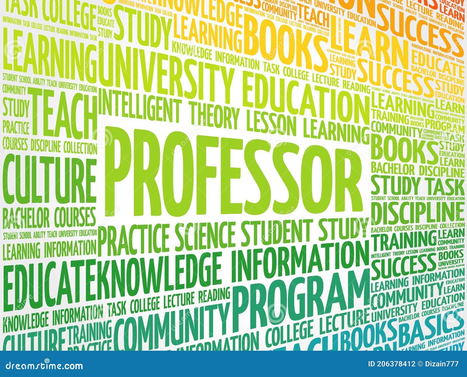 Professor Word Cloud Collage Stock Illustration - Illustration of ...