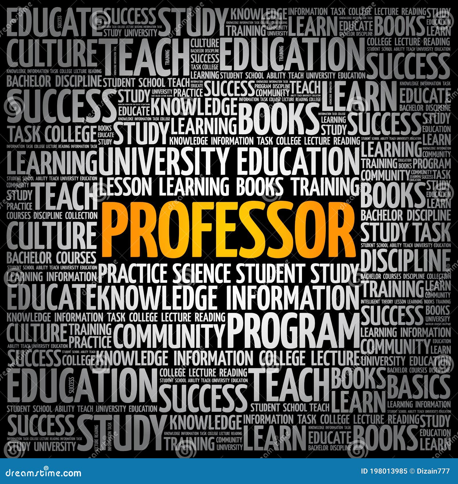 Professor Word Cloud Collage Stock Illustration - Illustration of ...