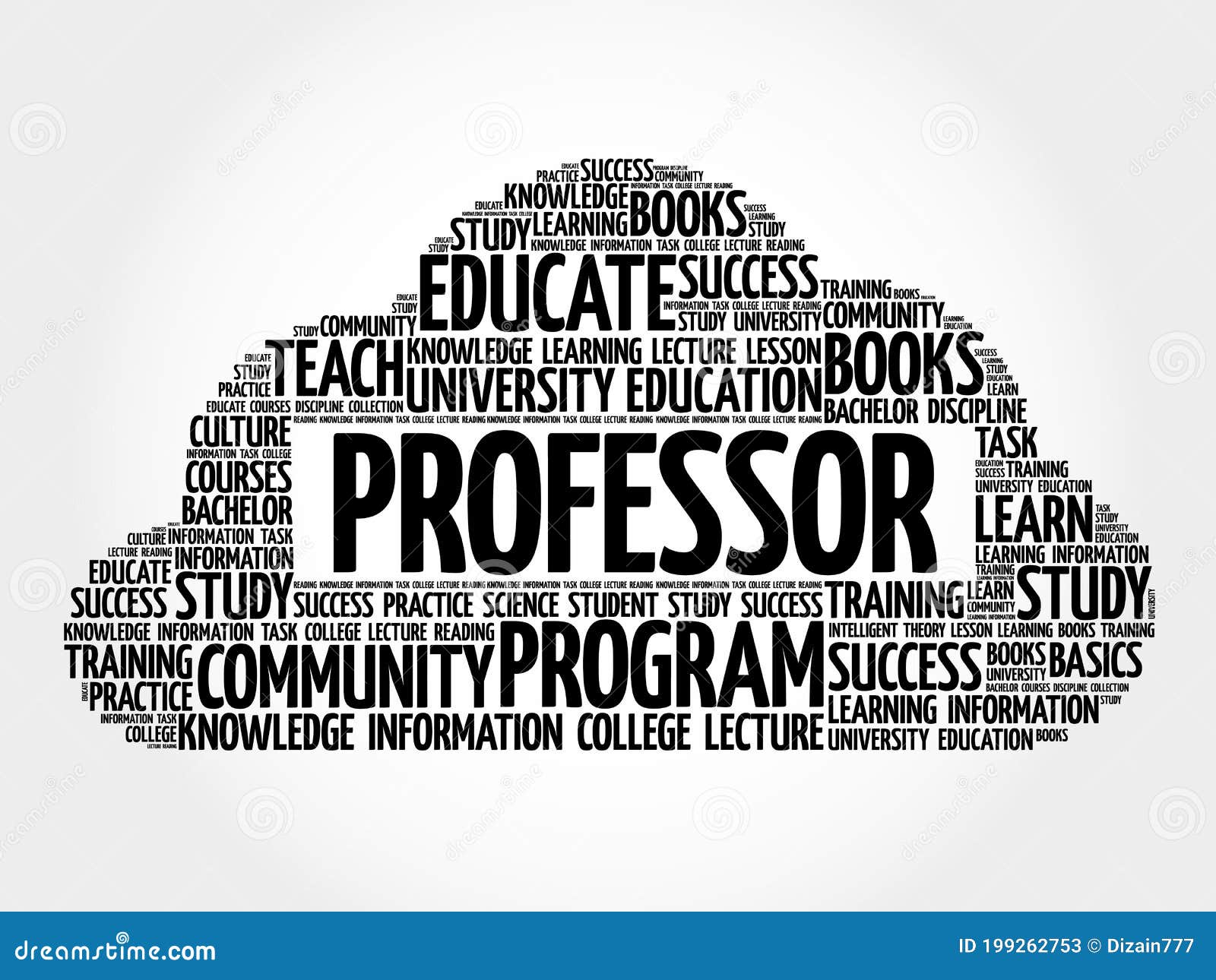 Professor Word Shows Lecturers Professors And Teaching Stock Photo ...