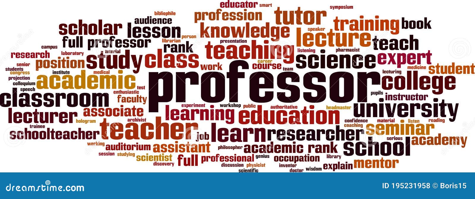Professor word cloud stock vector. Illustration of professor - 195231958