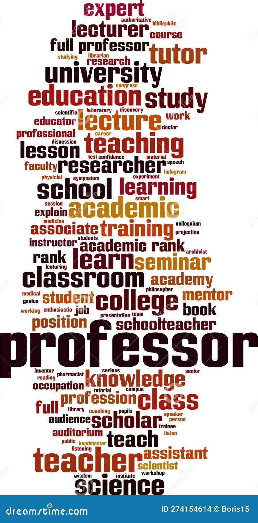 Professor Word Shows Lecturers Professors And Teaching Stock Photo ...