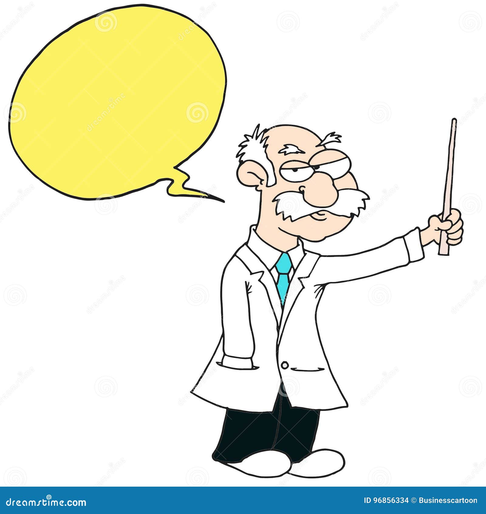 Professor - Yellow Speech Bubble - White Background Stock Vector ...