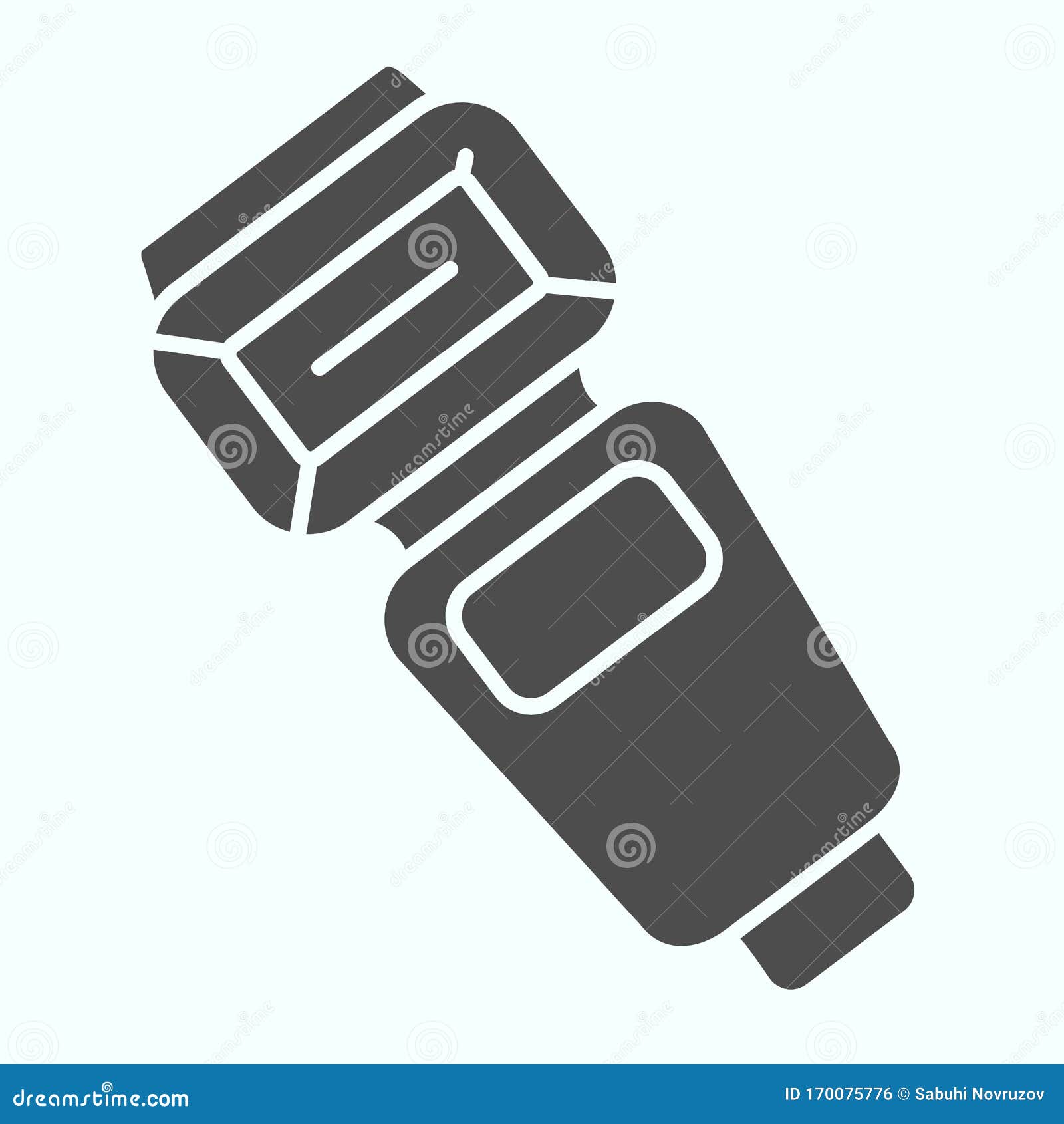 Proffesional Camera Flash Solid Icon. Camera or Phone Flashlight Vector ...